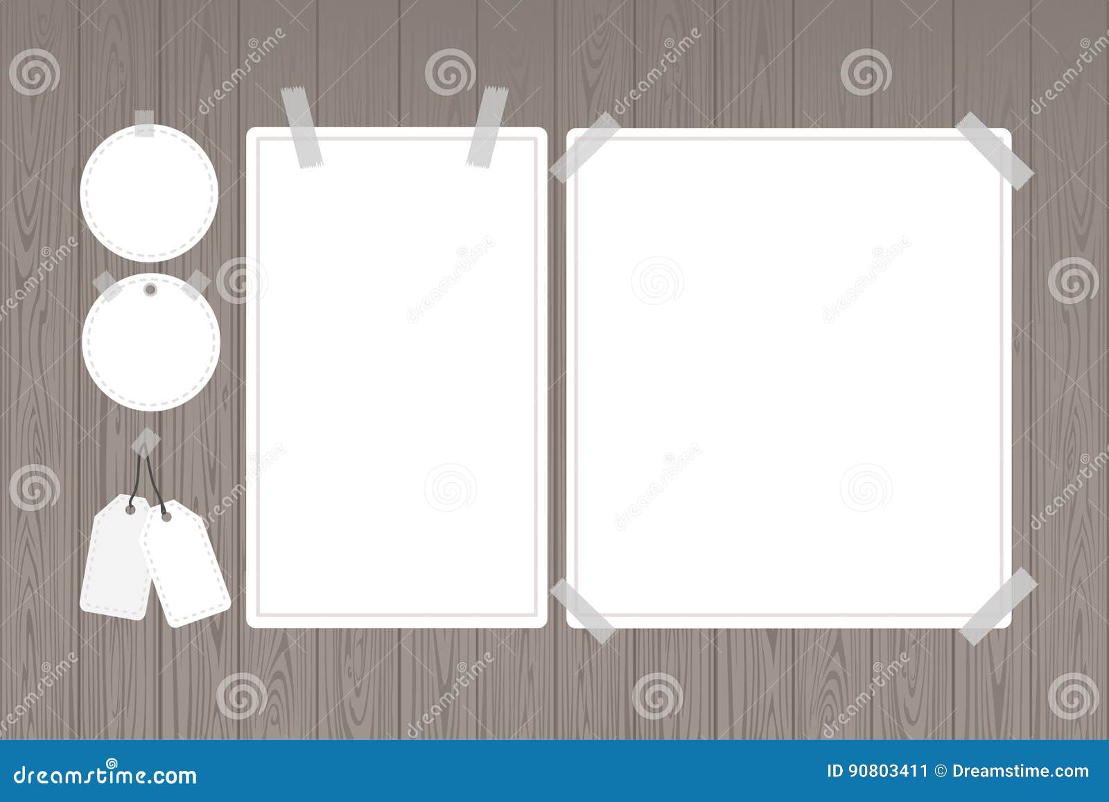 Set of blank stock vector. Illustration of empty, labels - 90803411