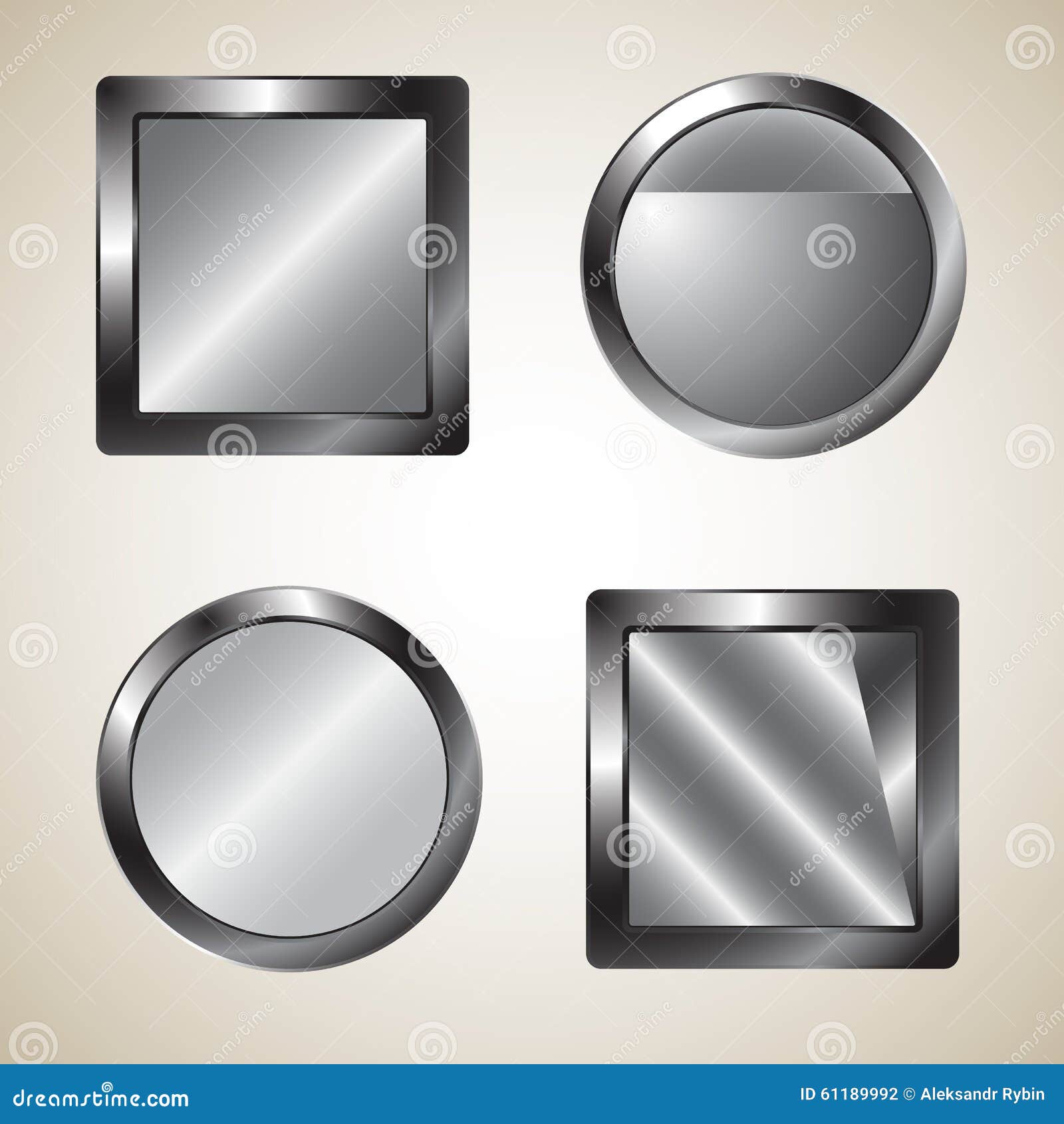 Set of blank grey buttons stock illustration. Illustration of detailed ...