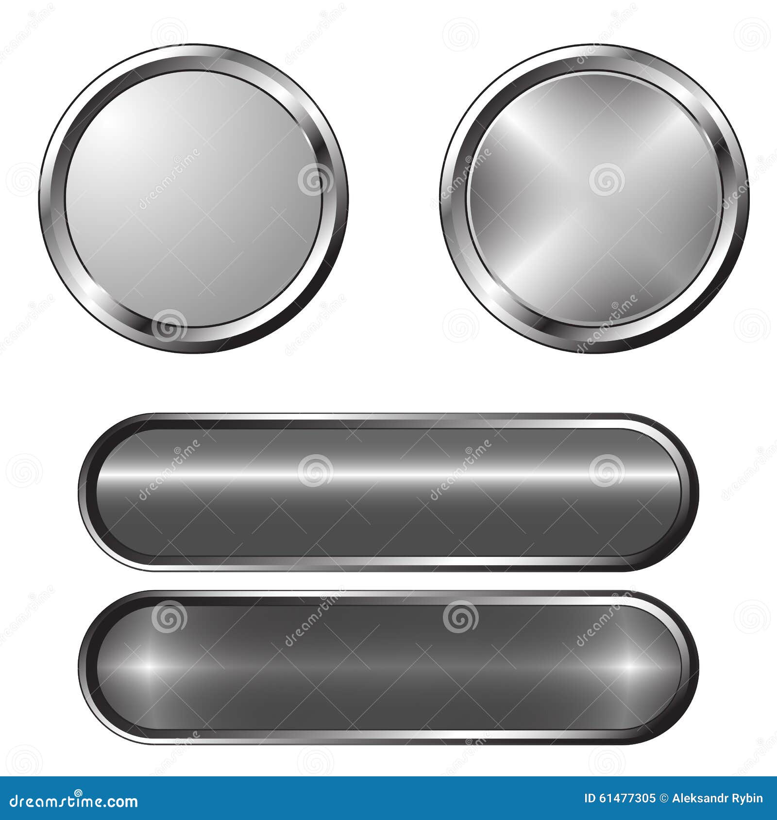 Set of blank grey buttons stock illustration. Illustration of label ...