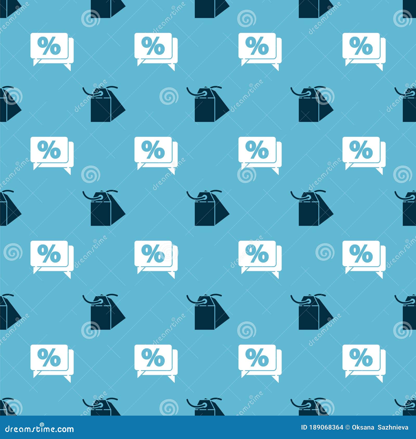 Set Blank Label Template Price Tag and Discount Percent Tag on Seamless ...