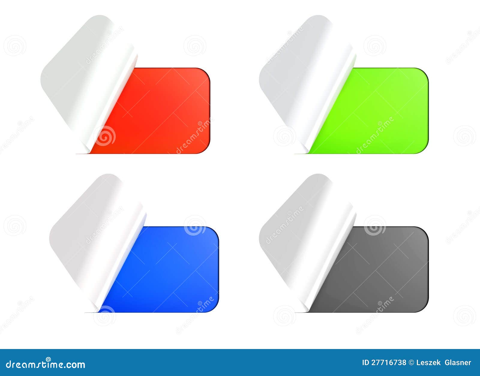 Set Of Blank Labels, Rounded Corners Stock Photography | CartoonDealer ...