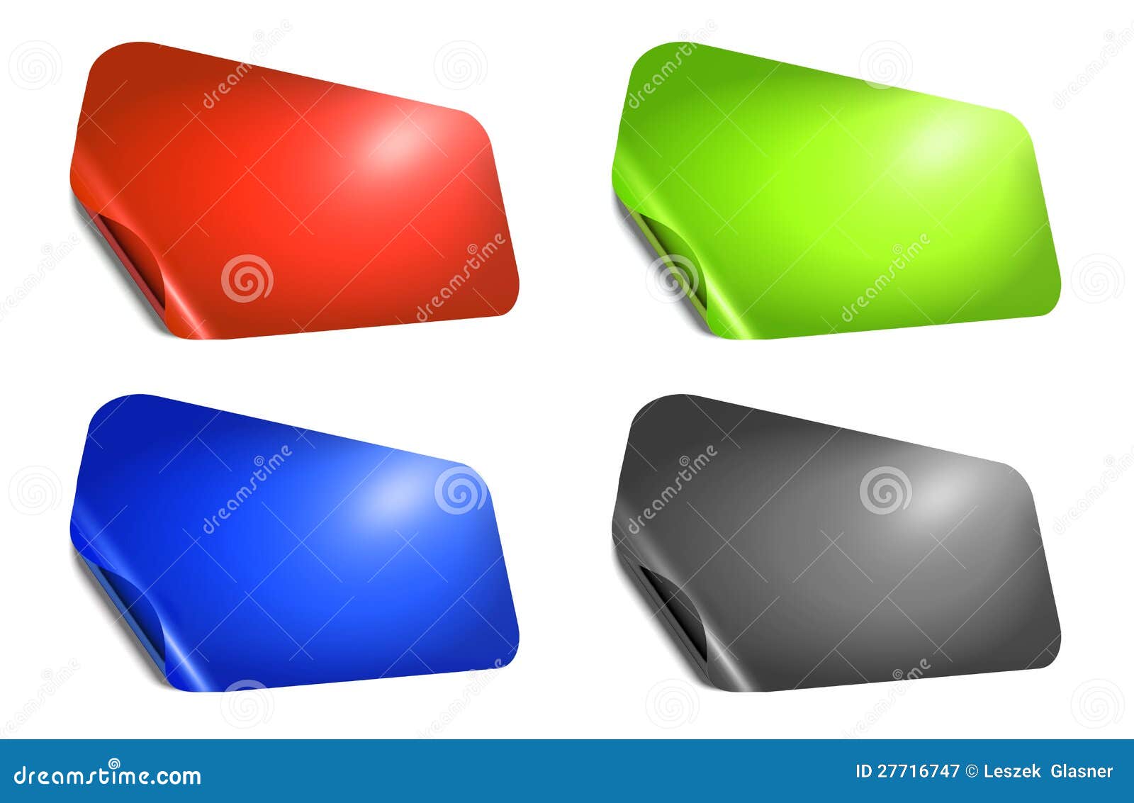 Set Of Blank Labels, Rounded Corners Royalty-Free Stock Photography ...