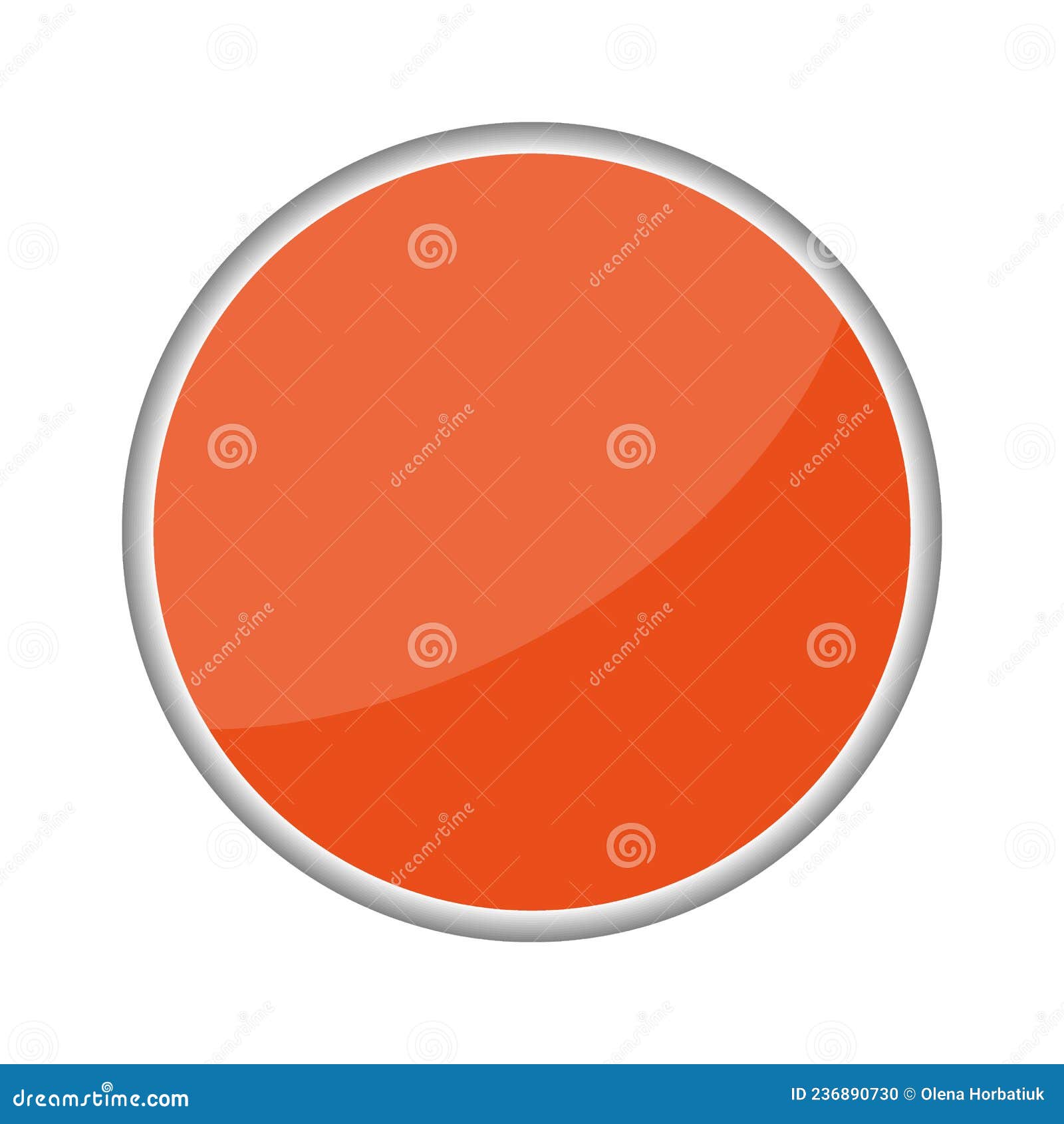 Set of Blank Orange Round Buttons for Website or App. Vector Eps10 ...