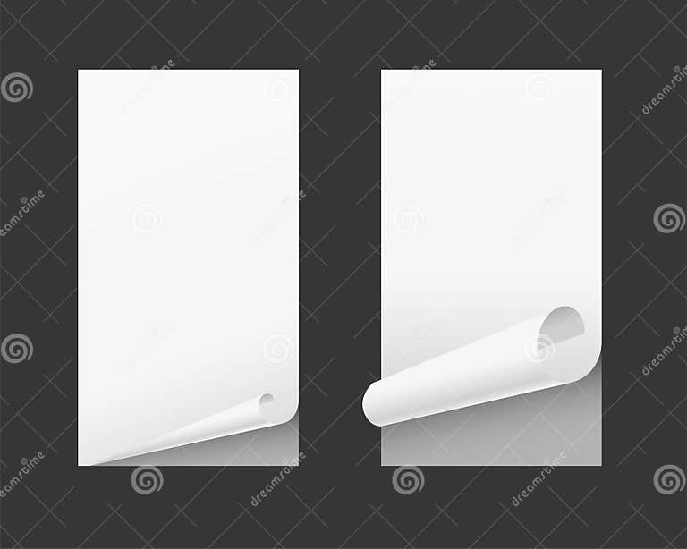 Set of Blank Page Flip Document Template Design Stock Illustration ...