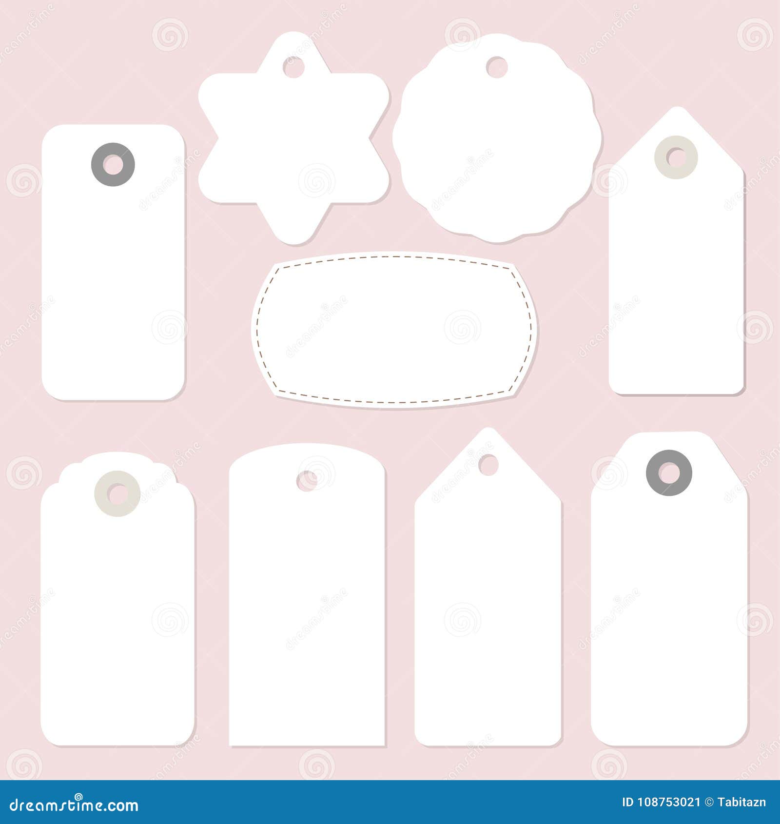 Set Gift Tags Labels Paper Labels Stock Illustrations – 1,879 Set Gift ...