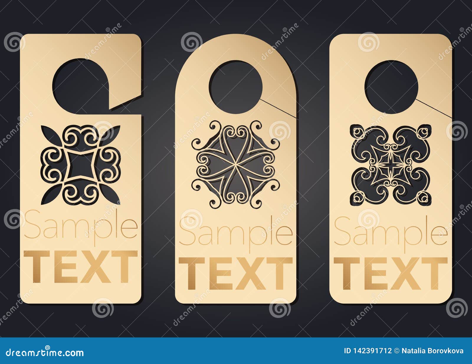 Set of Blank Paperwork Paper Tags, Labels, Stickers for Laser Cutting ...