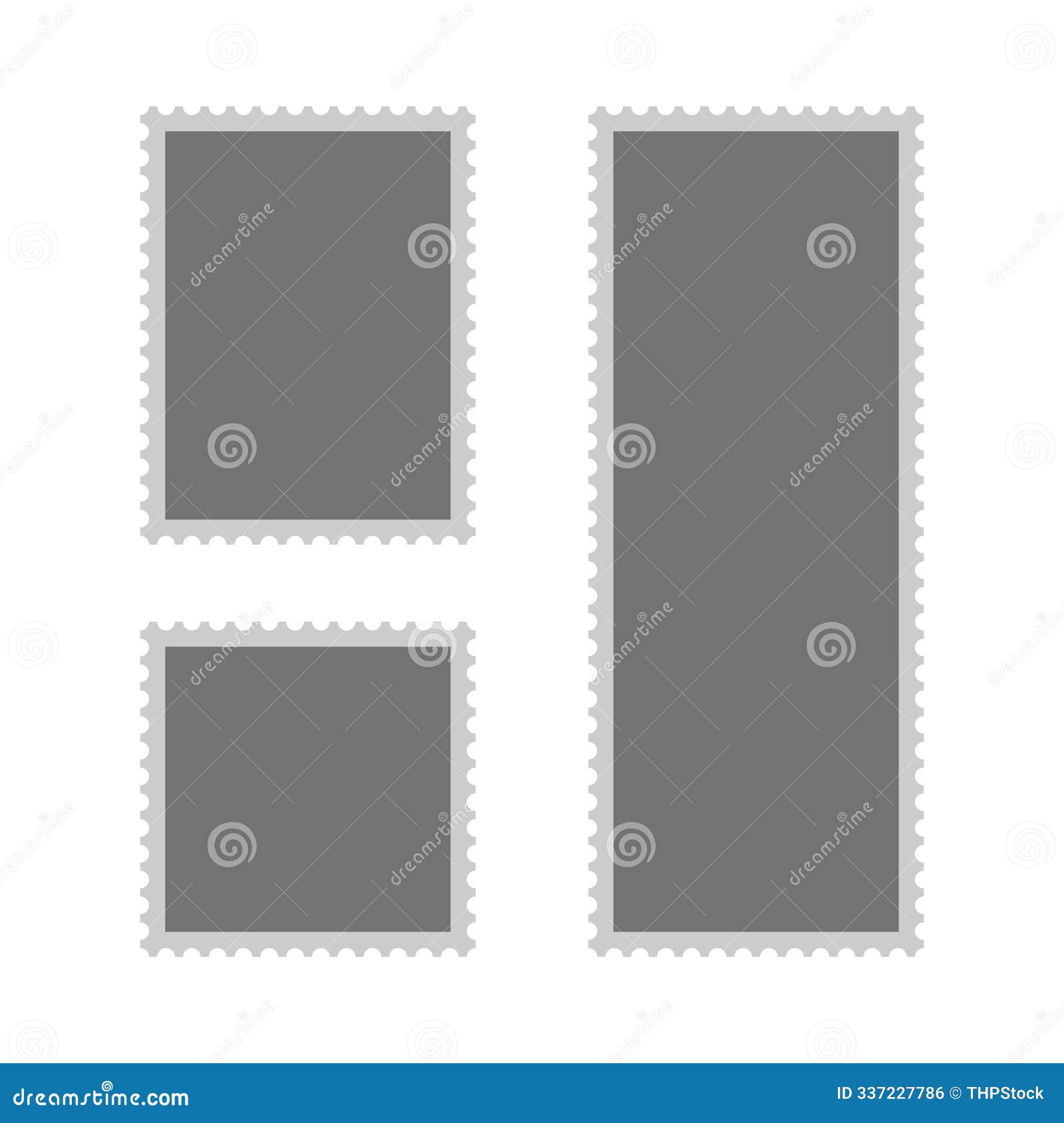 Panoramic Postage Stamp Outline Border Vector | CartoonDealer.com ...