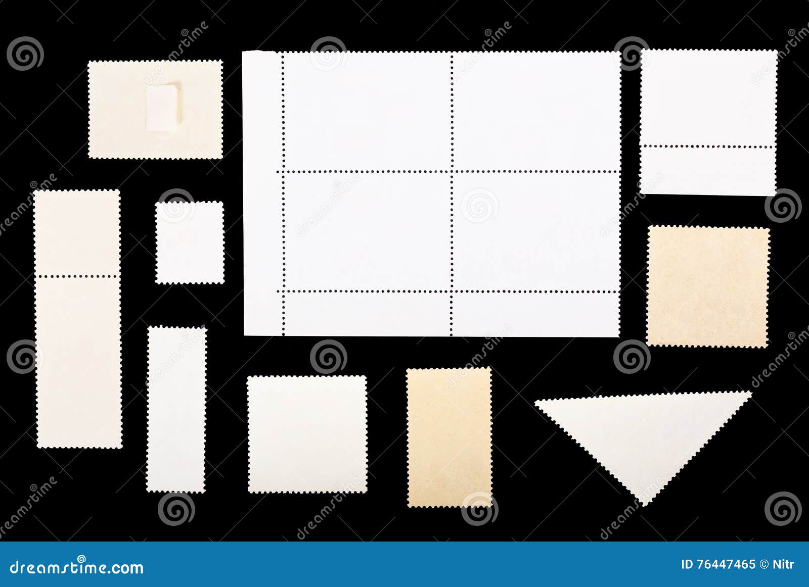 Set of Blank Postage Stamps Stock Image - Image of clean, philately ...