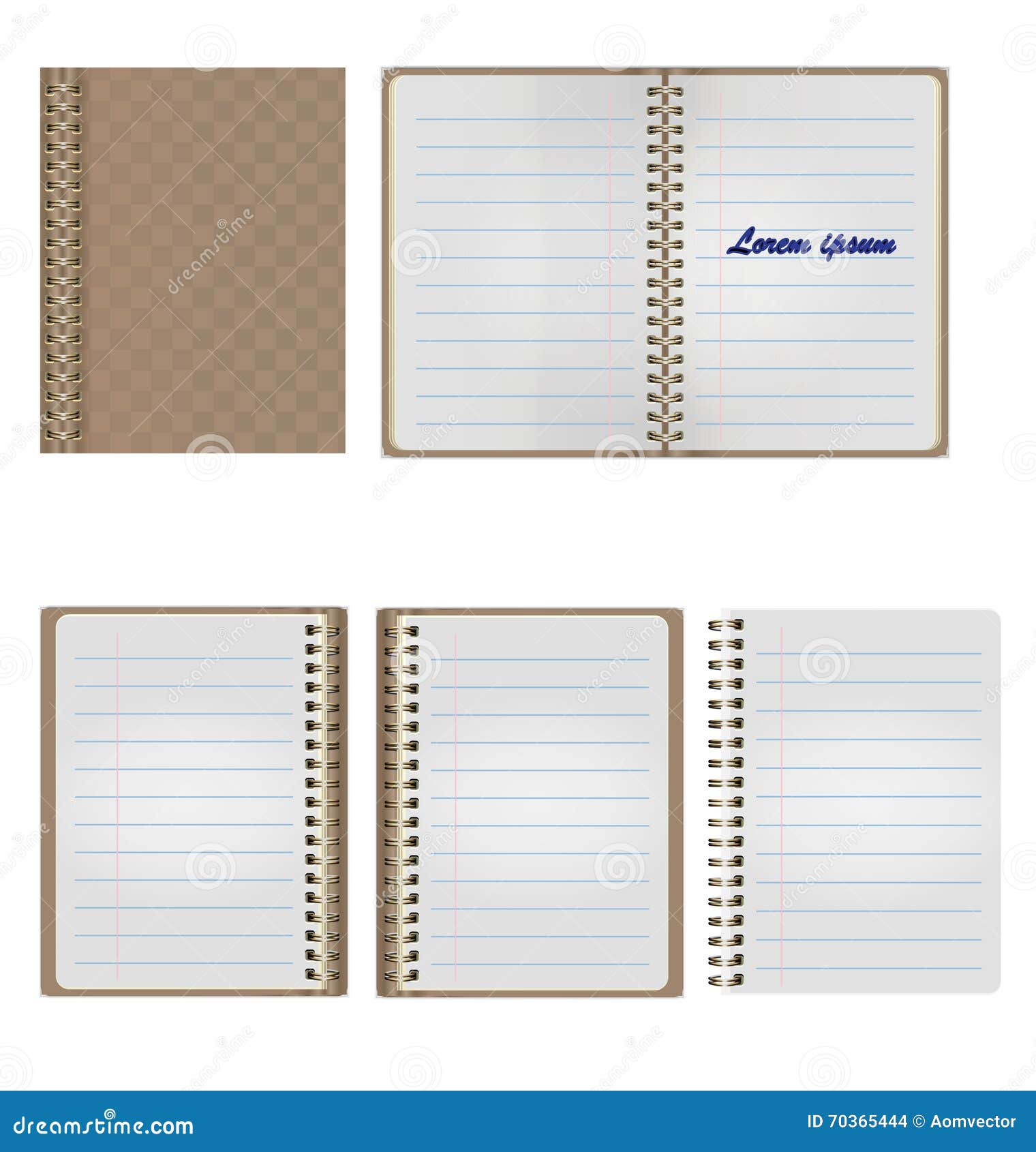 Realistic Spiral Notepad Notebook On Grey Background, Paper Sheet ...