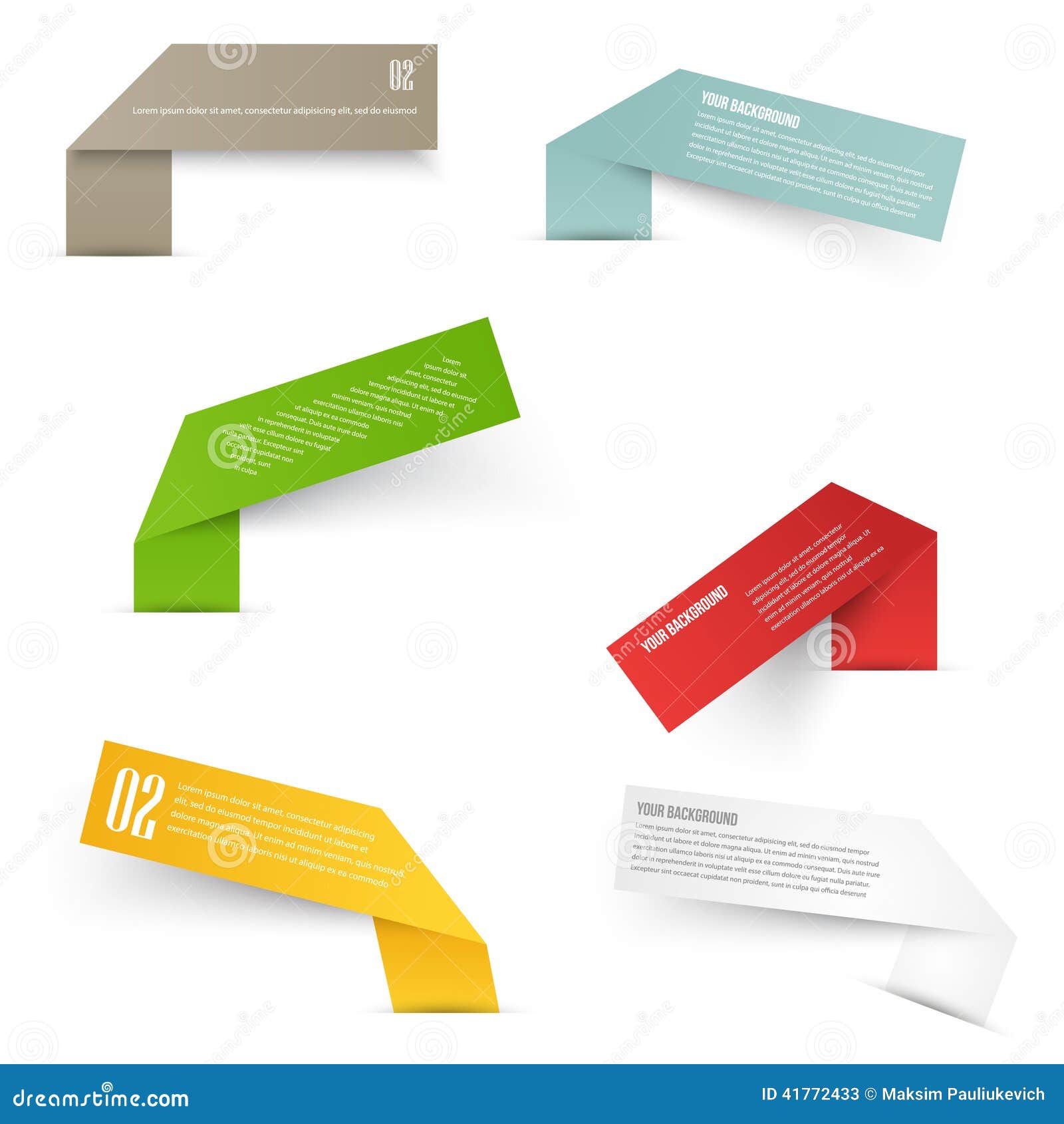 Set of Blank Rectangle Labels. Acute Corners Stock Vector ...