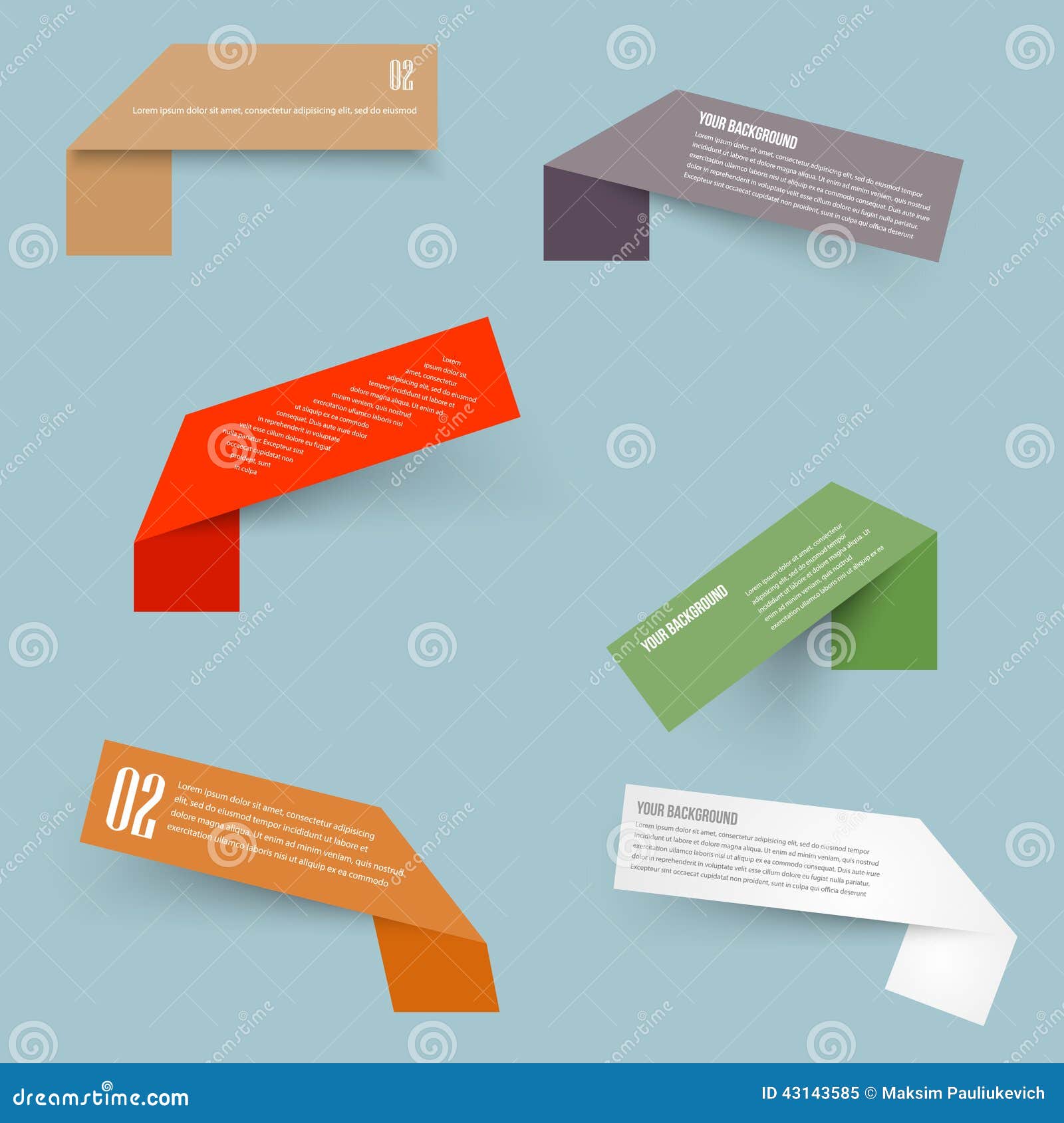 Set of Blank Rectangle Labels with Acute Stock Vector - Illustration of ...