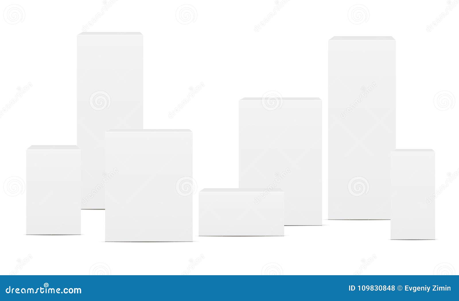 Blank rectangular boxes stock vector. Illustration of empty - 109830848
