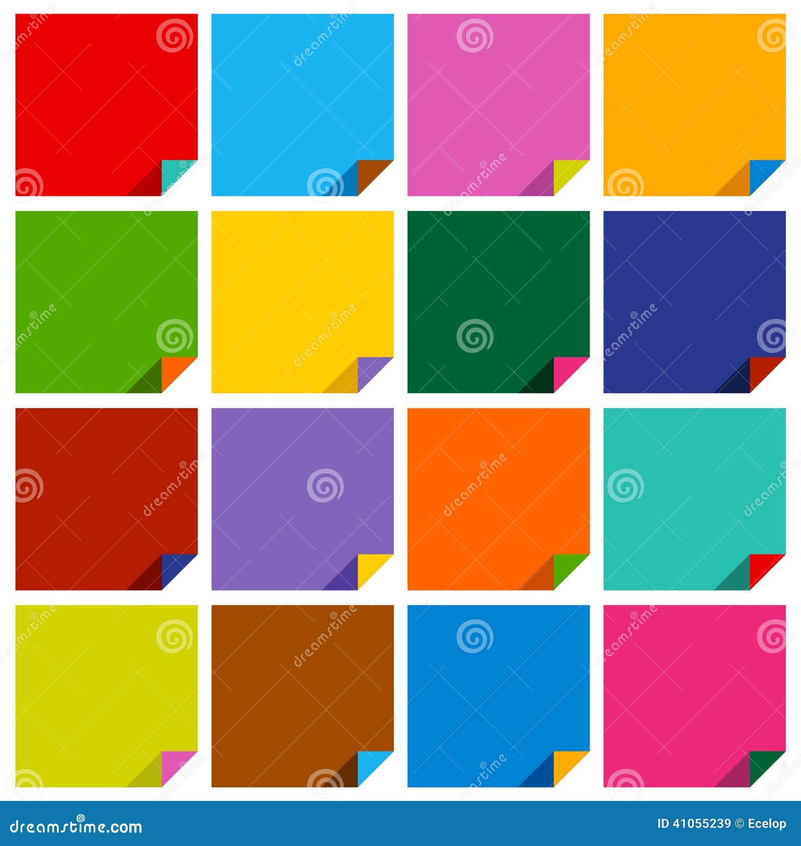 Set of 16 blank squares stock vector. Illustration of purple - 41055239