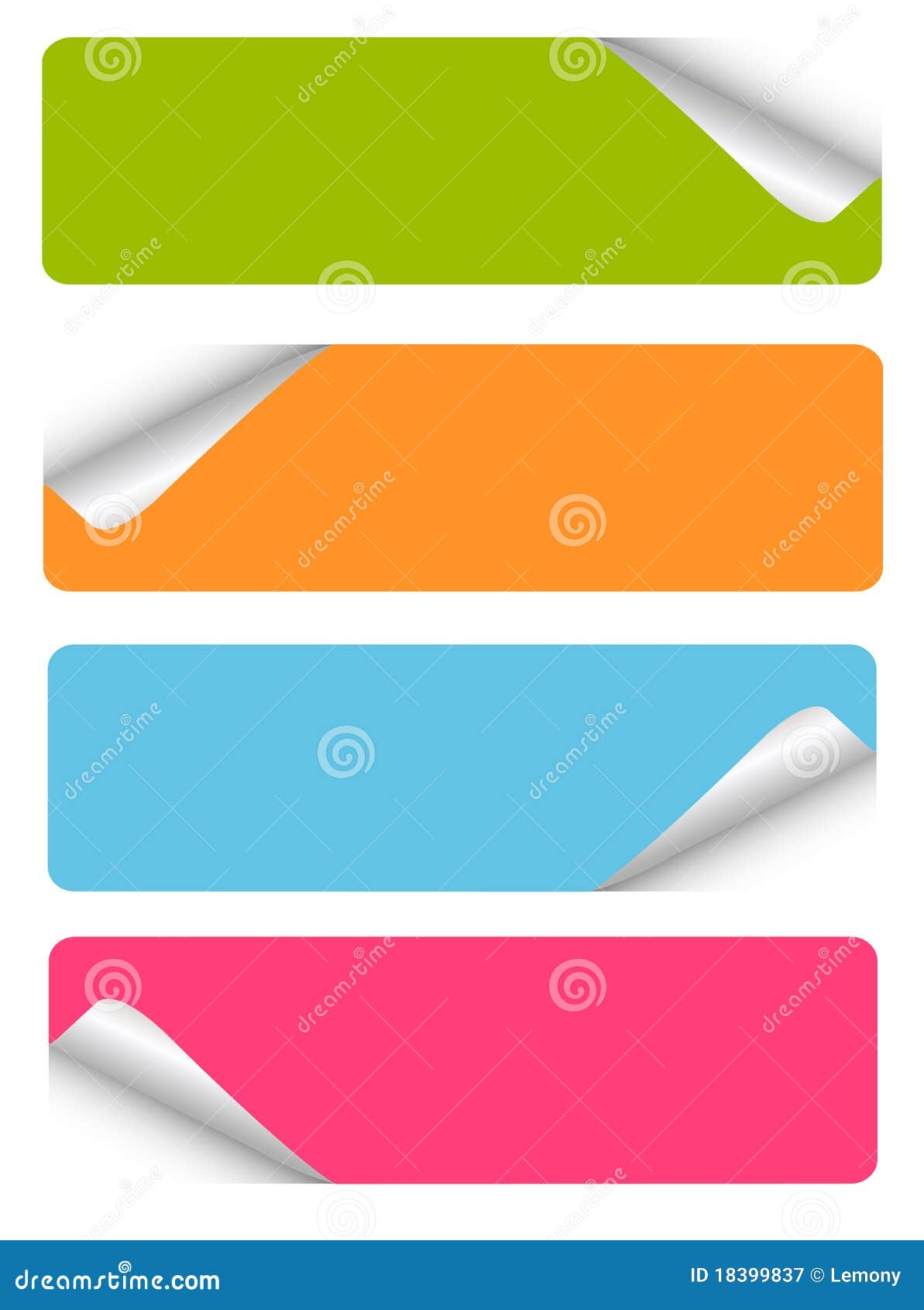 Set of blank stickers stock vector. Illustration of fresh - 18399837