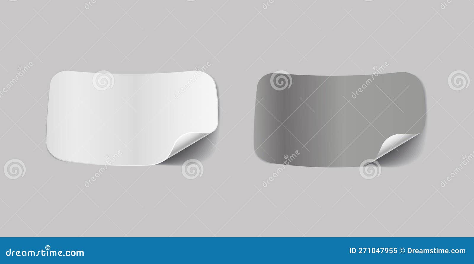 Set of Blank Stickers. Empty Promotional Labels. Vector Illustration ...