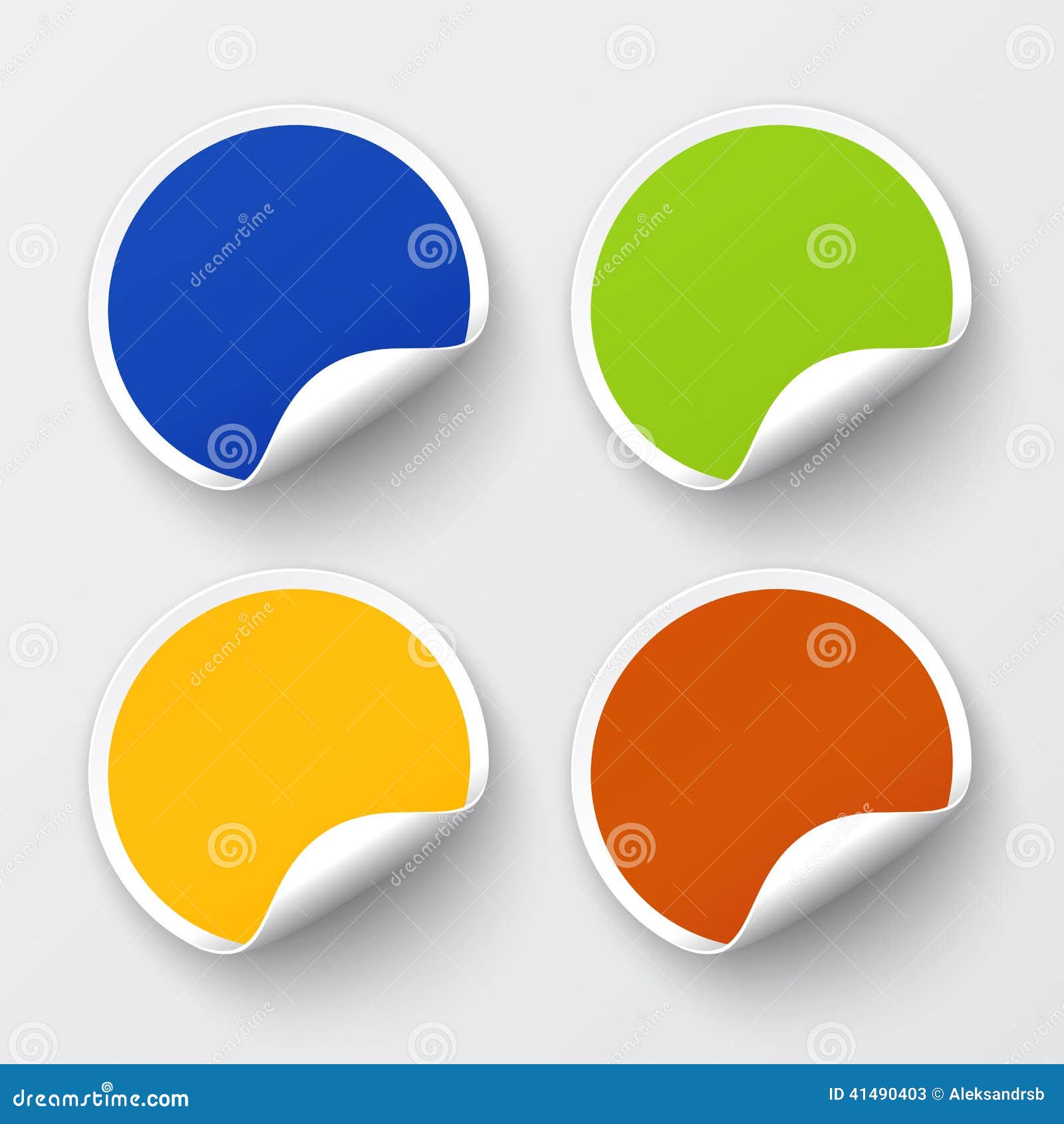Set of blank stickers stock vector. Illustration of design - 41490403