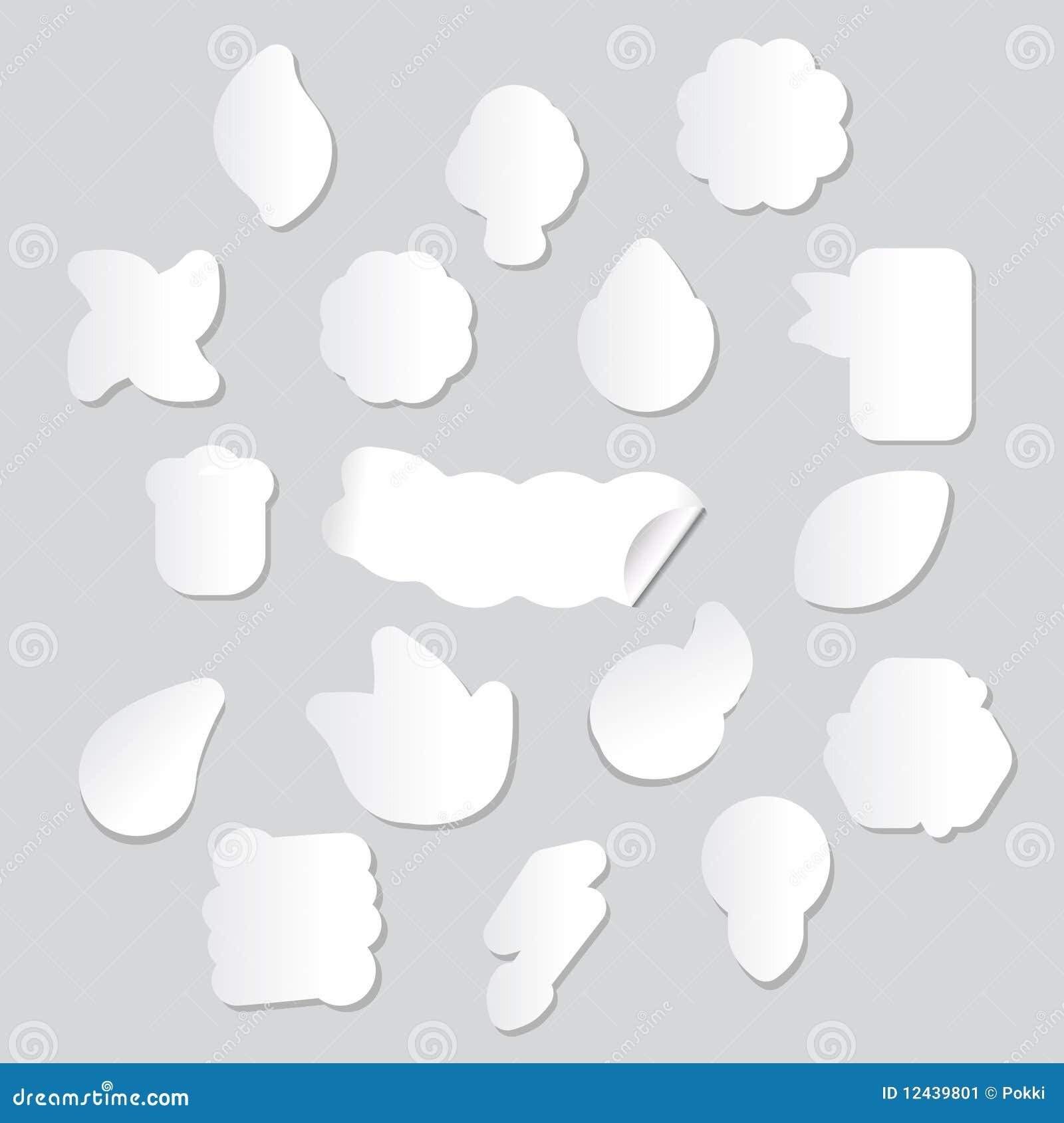 Set of blank tags stock vector. Illustration of shop - 12439801