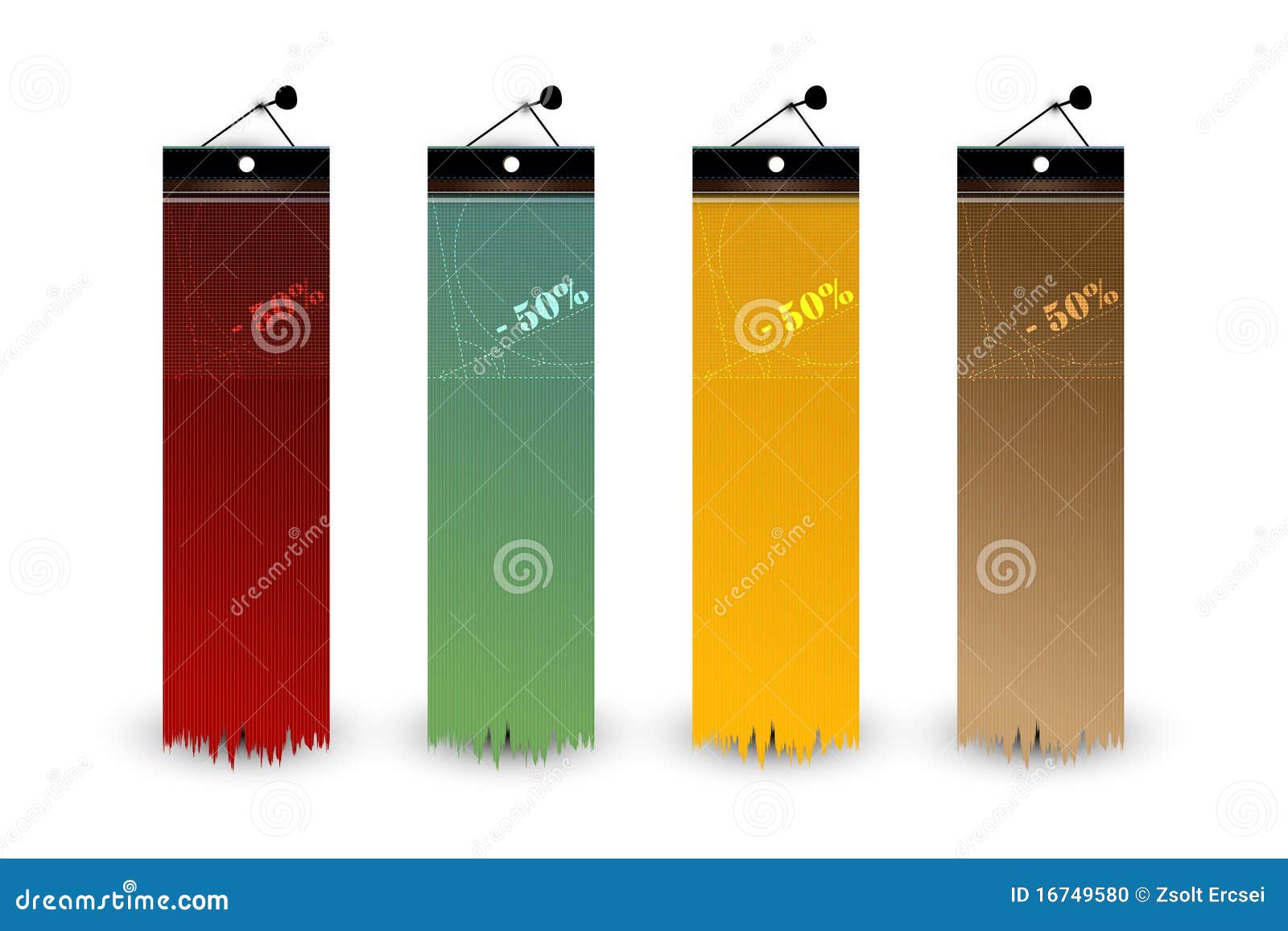 Set of Blank Tags| Labels of Different Colors Stock Vector ...
