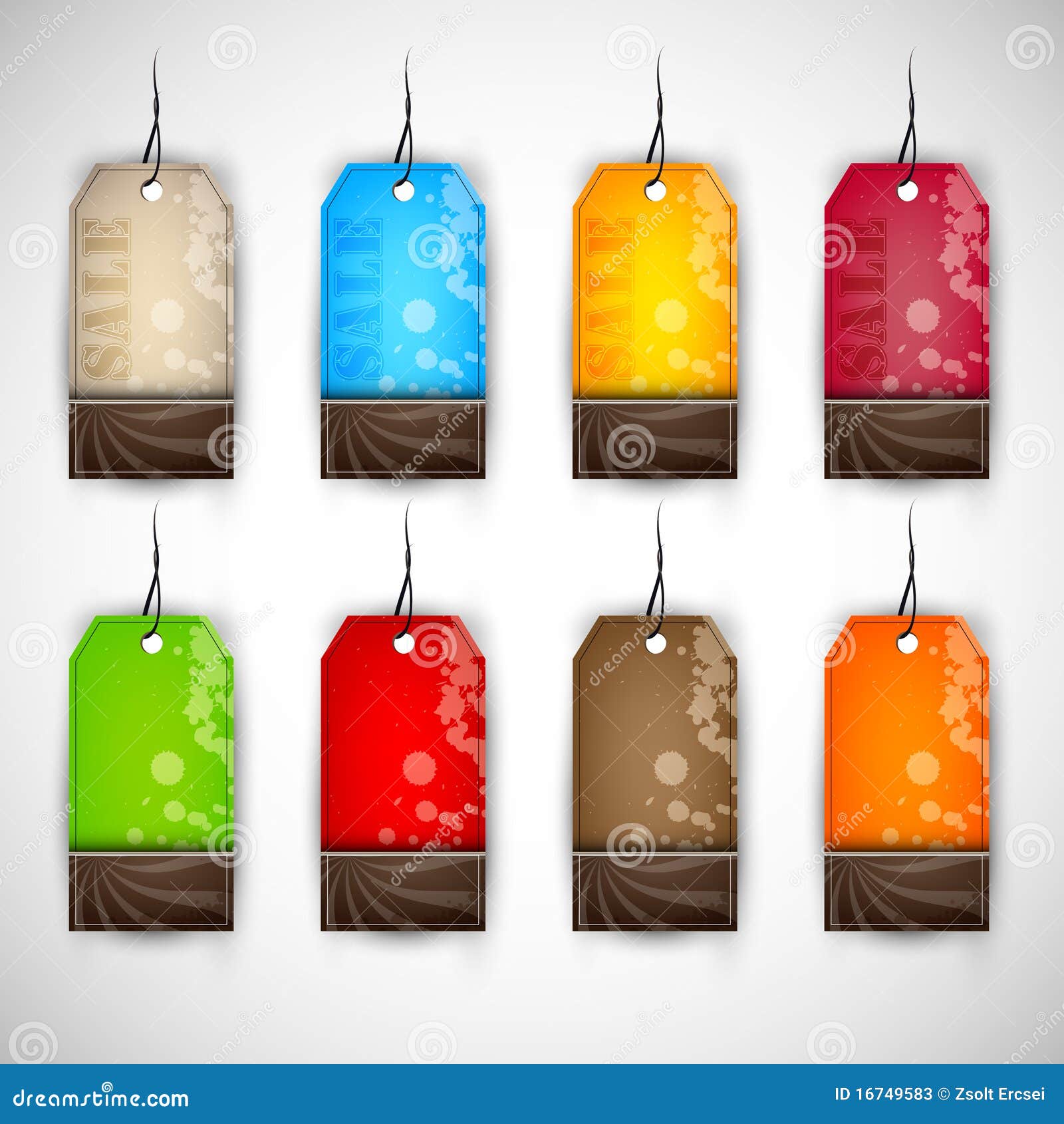 Set of Blank Tags| Labels of Different Colors Stock Vector ...