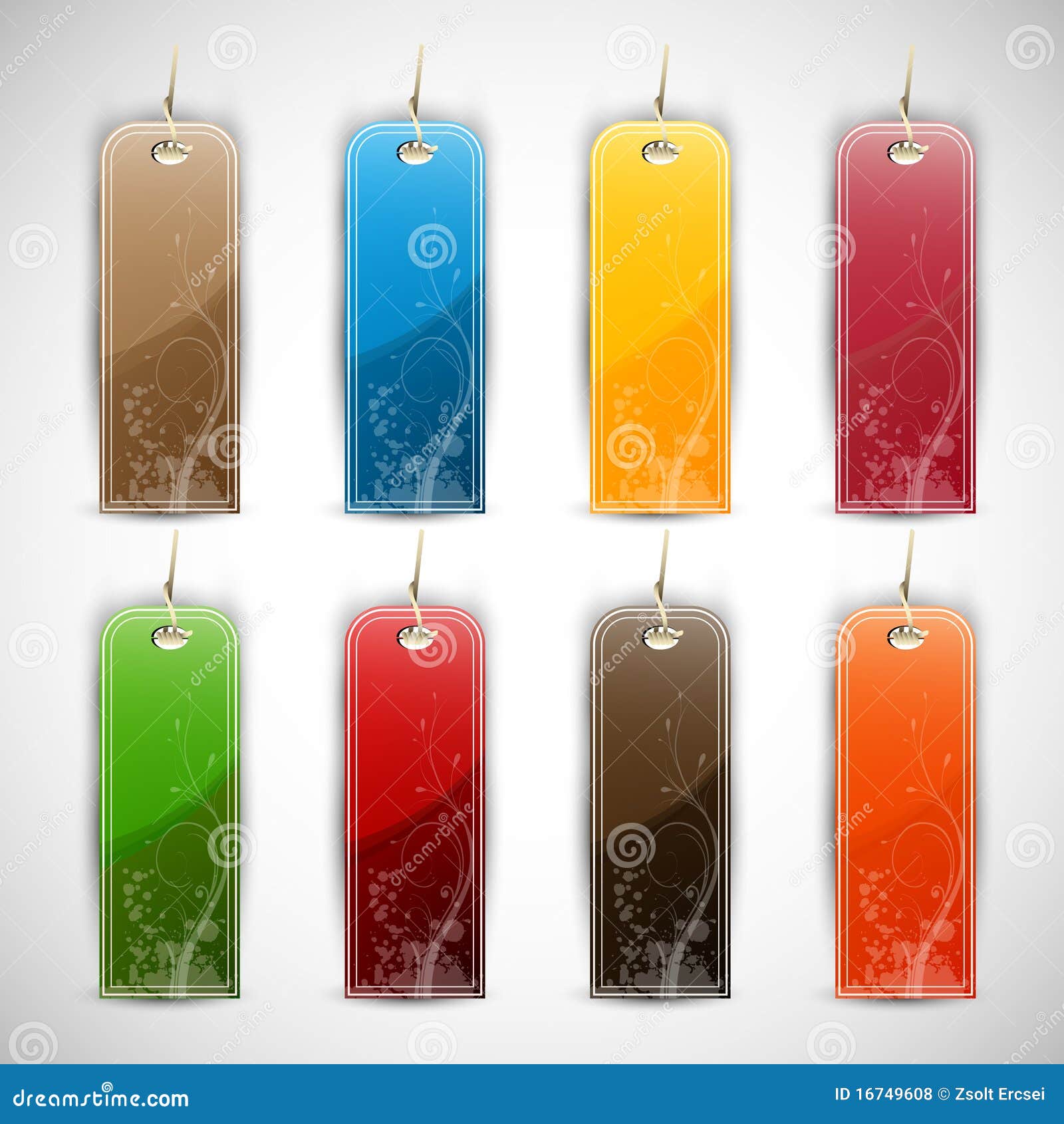 Set of Blank Tags| Labels of Different Colors Stock Vector ...