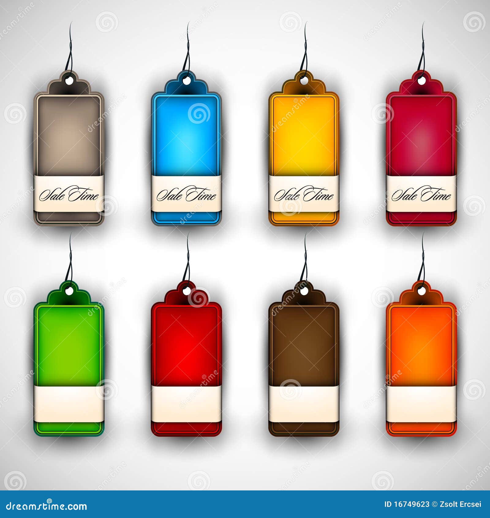 Set of Blank Tags| Labels of Different Colors Stock Vector ...