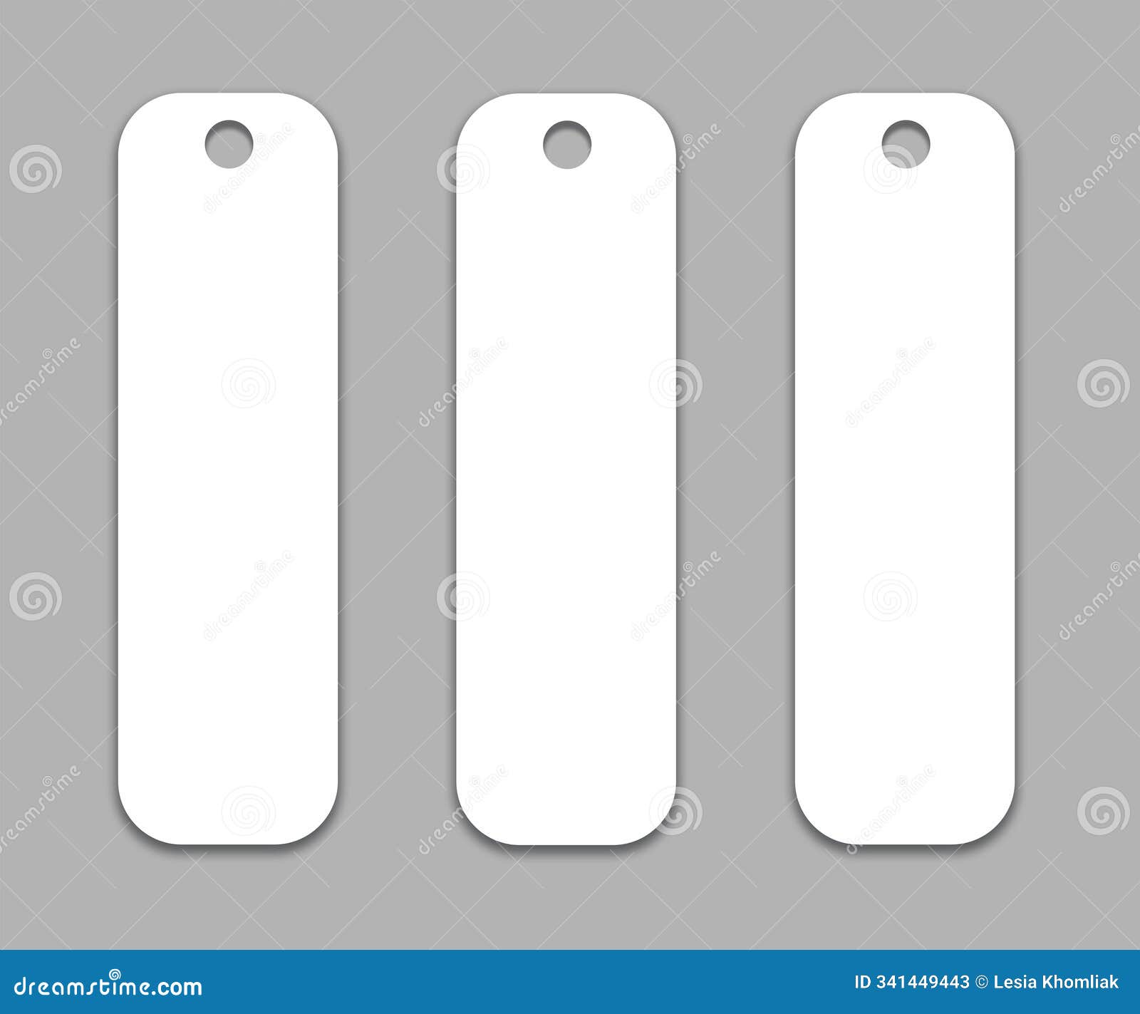 Set of Blank White Bookmarks Template Stock Illustration - Illustration ...
