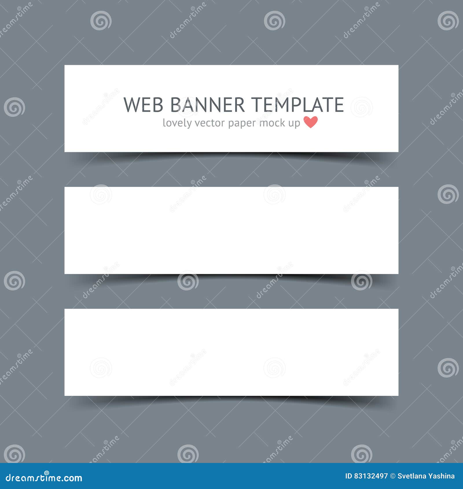 Set of Blank White Paper Banners Stock Vector - Illustration of ...