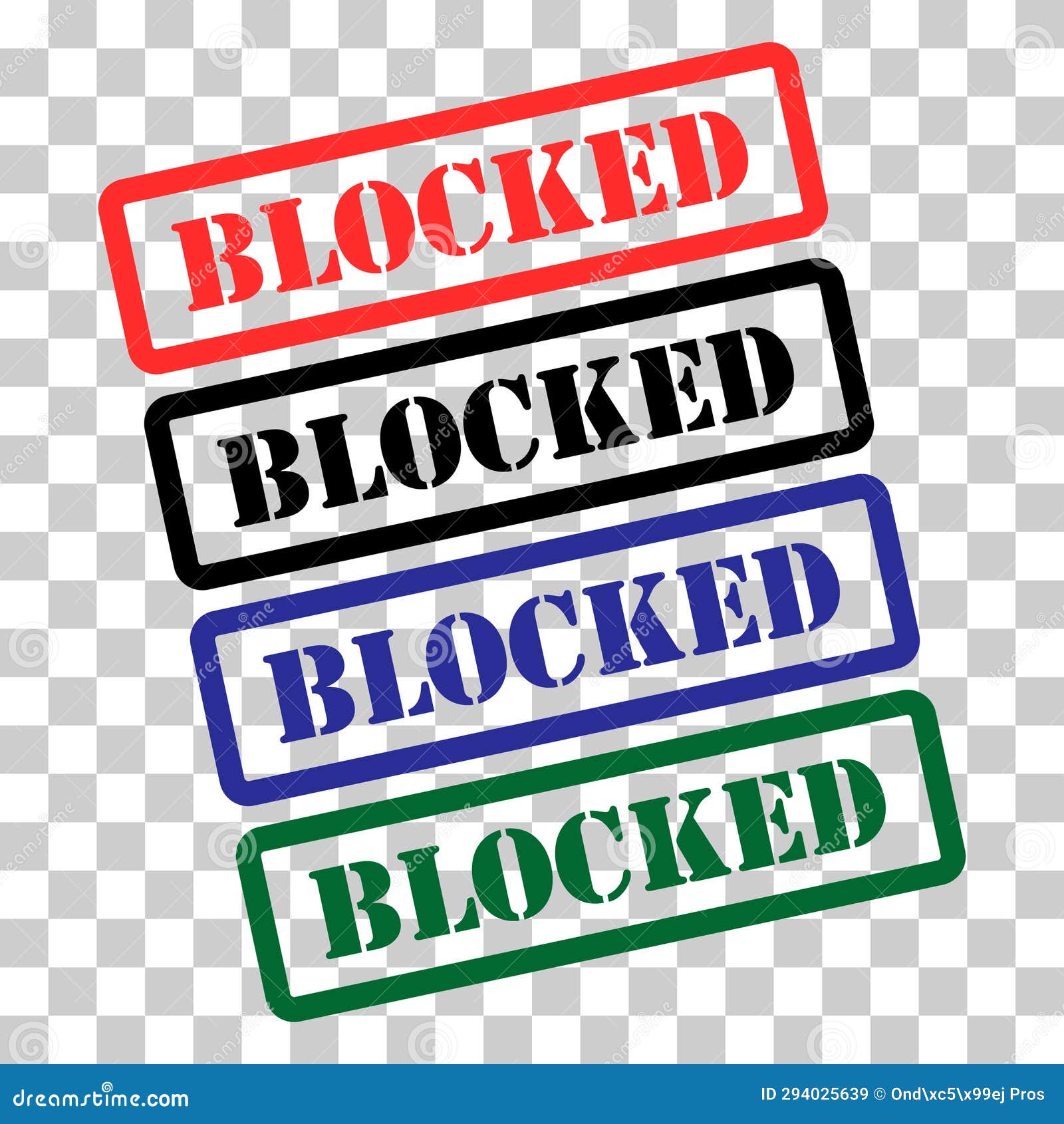 Set of Blocked Stamp Symbol, Label Sticker Sign Button, Text Banner ... Set of Blocked Stamp Symbol, Label Sticker Sign Button, Text Banner ...