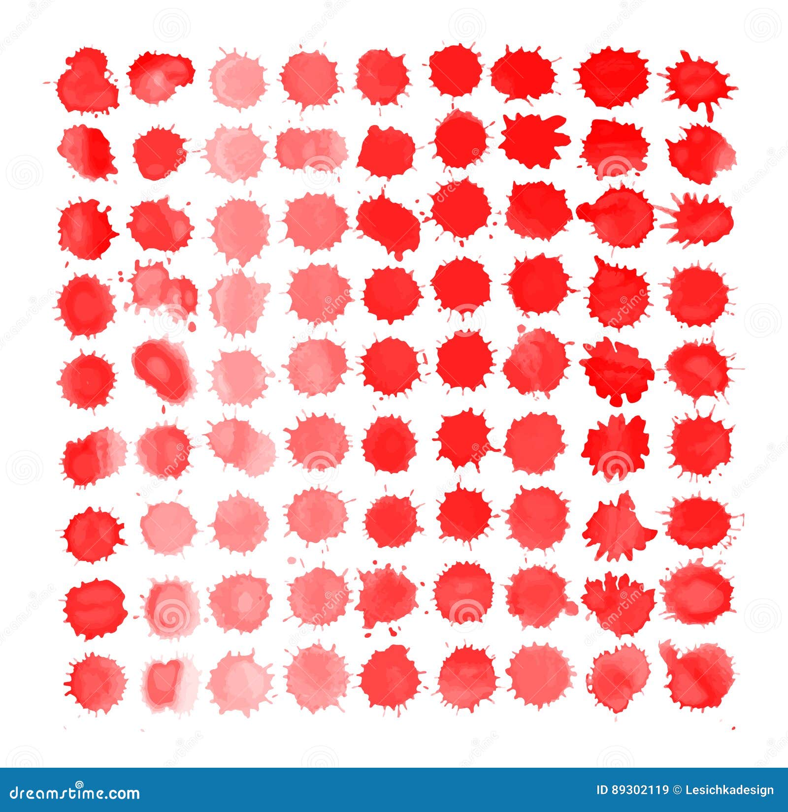 Set of Blood Drops, Splatter Stock Vector - Illustration of crime ...