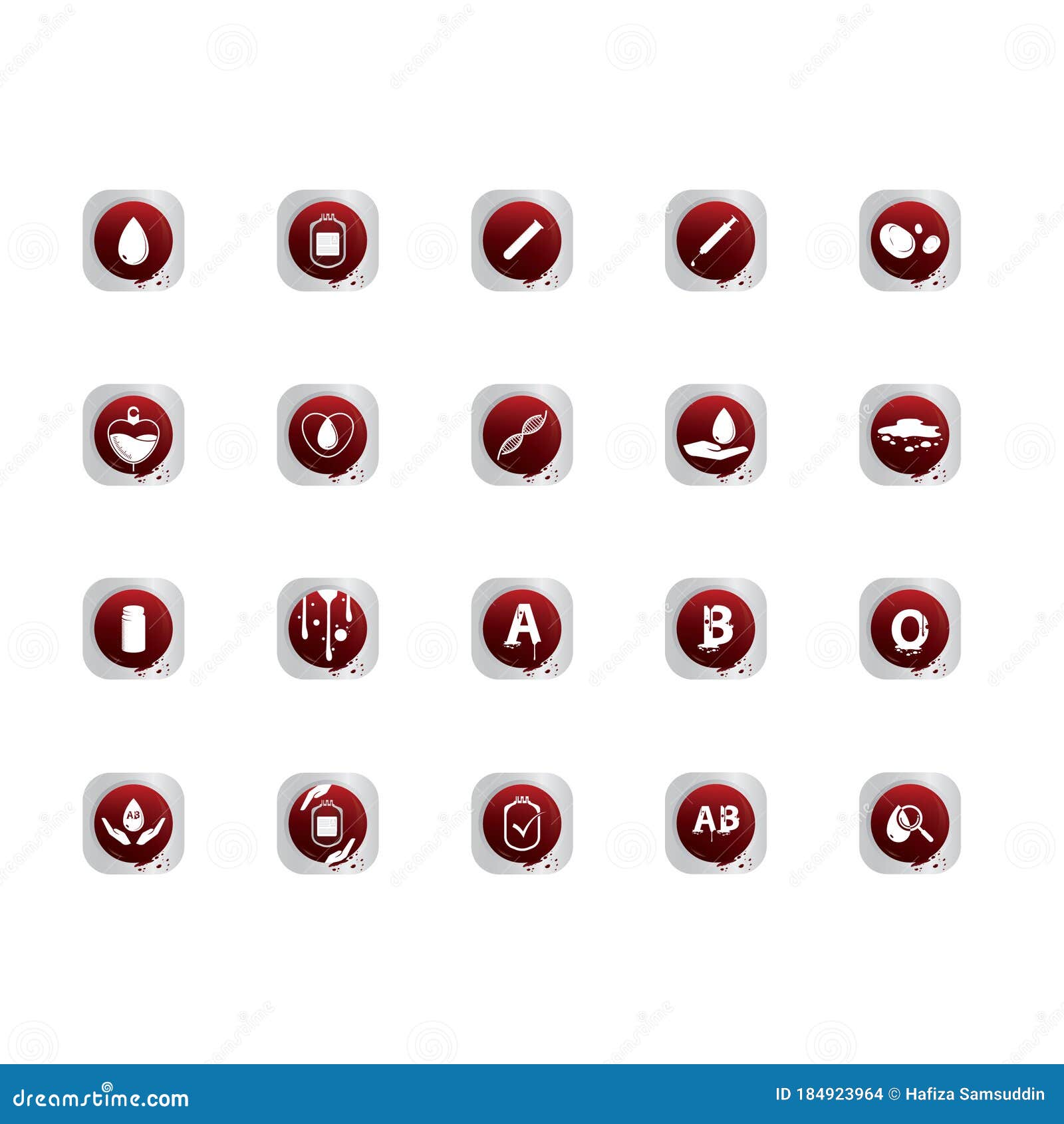 Set of Blood Icons. Vector Illustration Decorative Background Design ...
