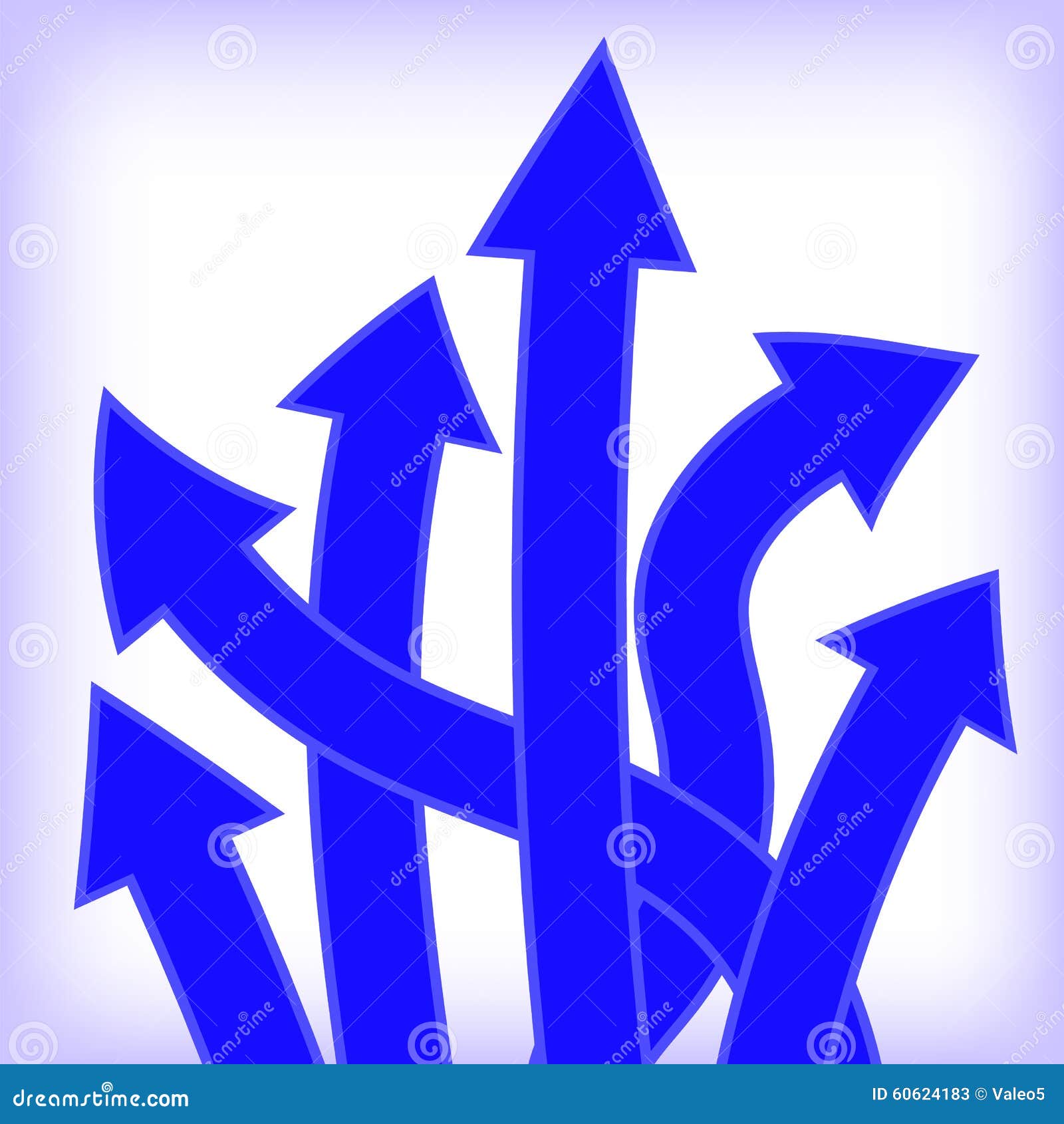 Set of Blue Arrows stock vector. Illustration of angular - 60624183