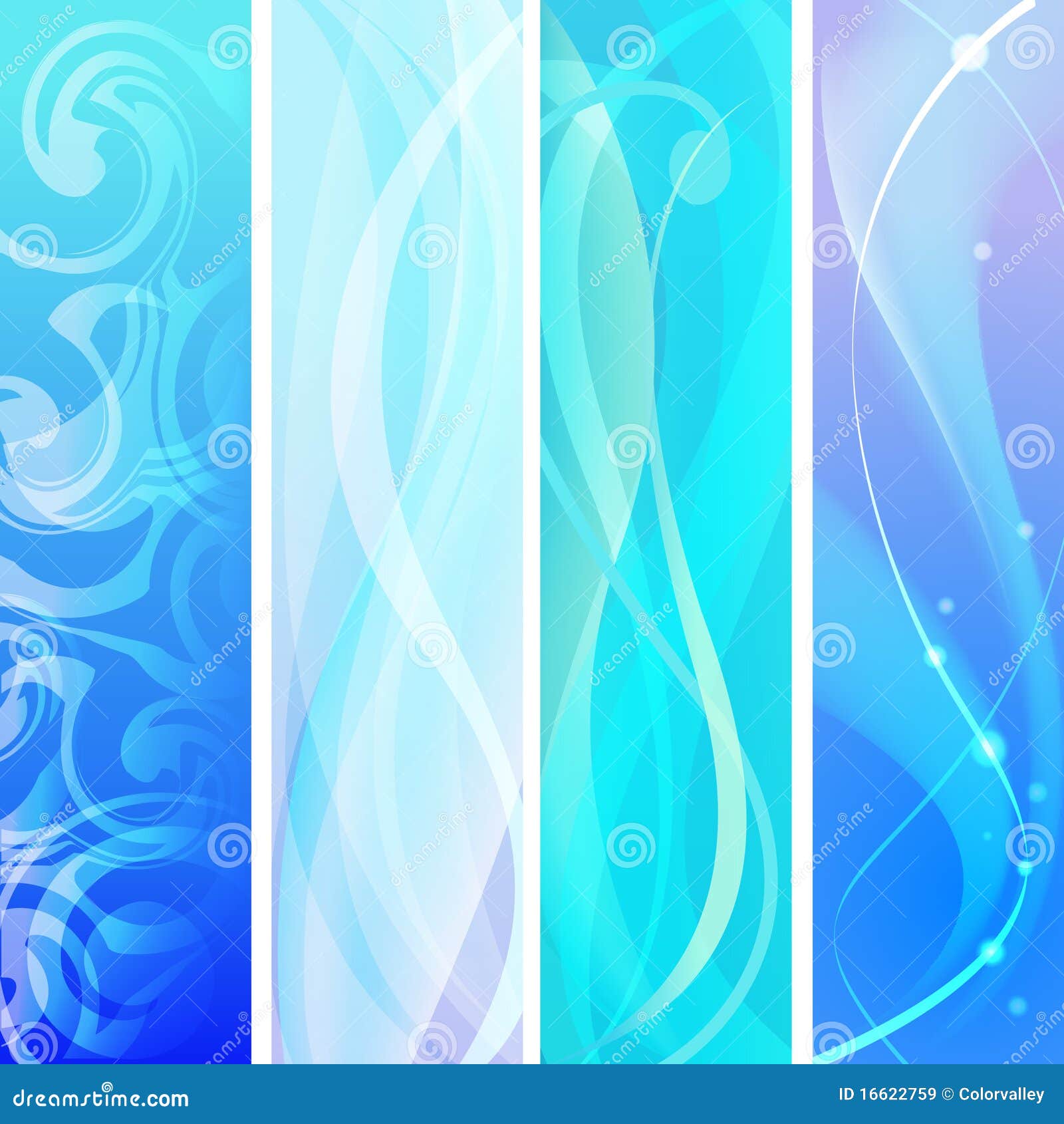 Set blue banners stock vector. Illustration of frame - 16622759