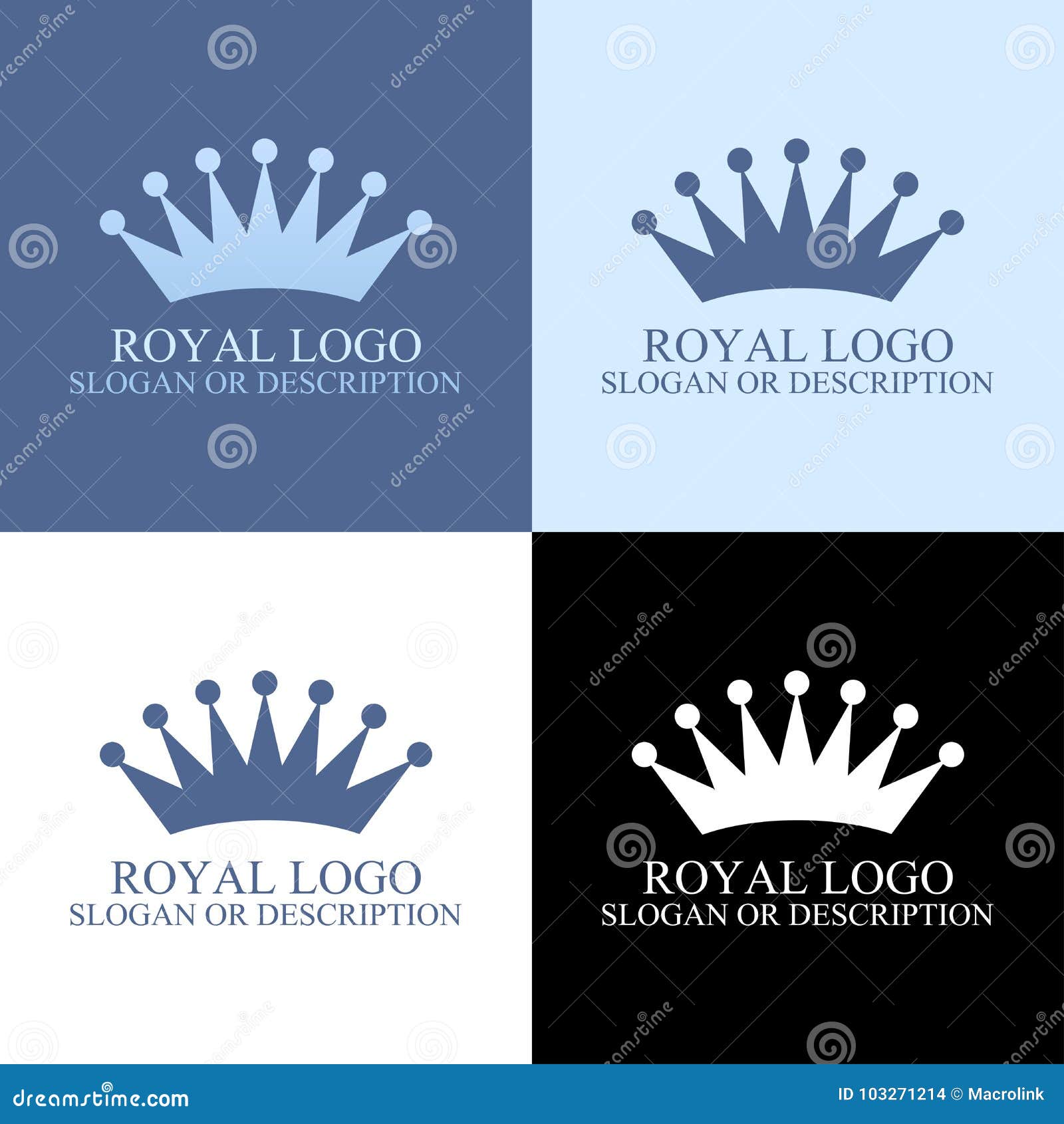 Set of Blue Blazon - Vector Illustration Stock Vector - Illustration of ...