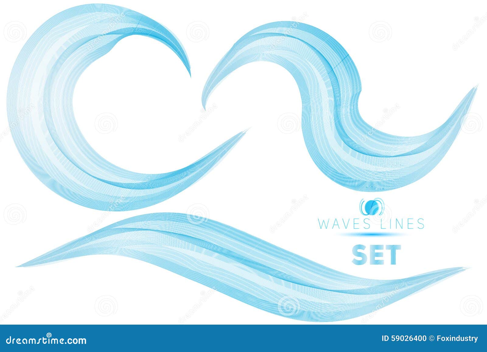 Set Blue Blend Massive Waves Water Abstract Background for Desig Stock ...