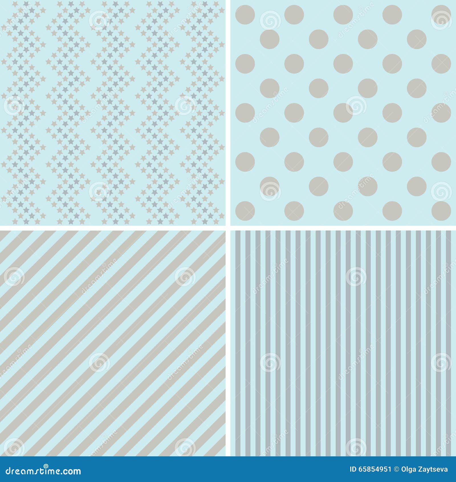 Set of blue cute patterns. stock illustration. Illustration of fashion ...