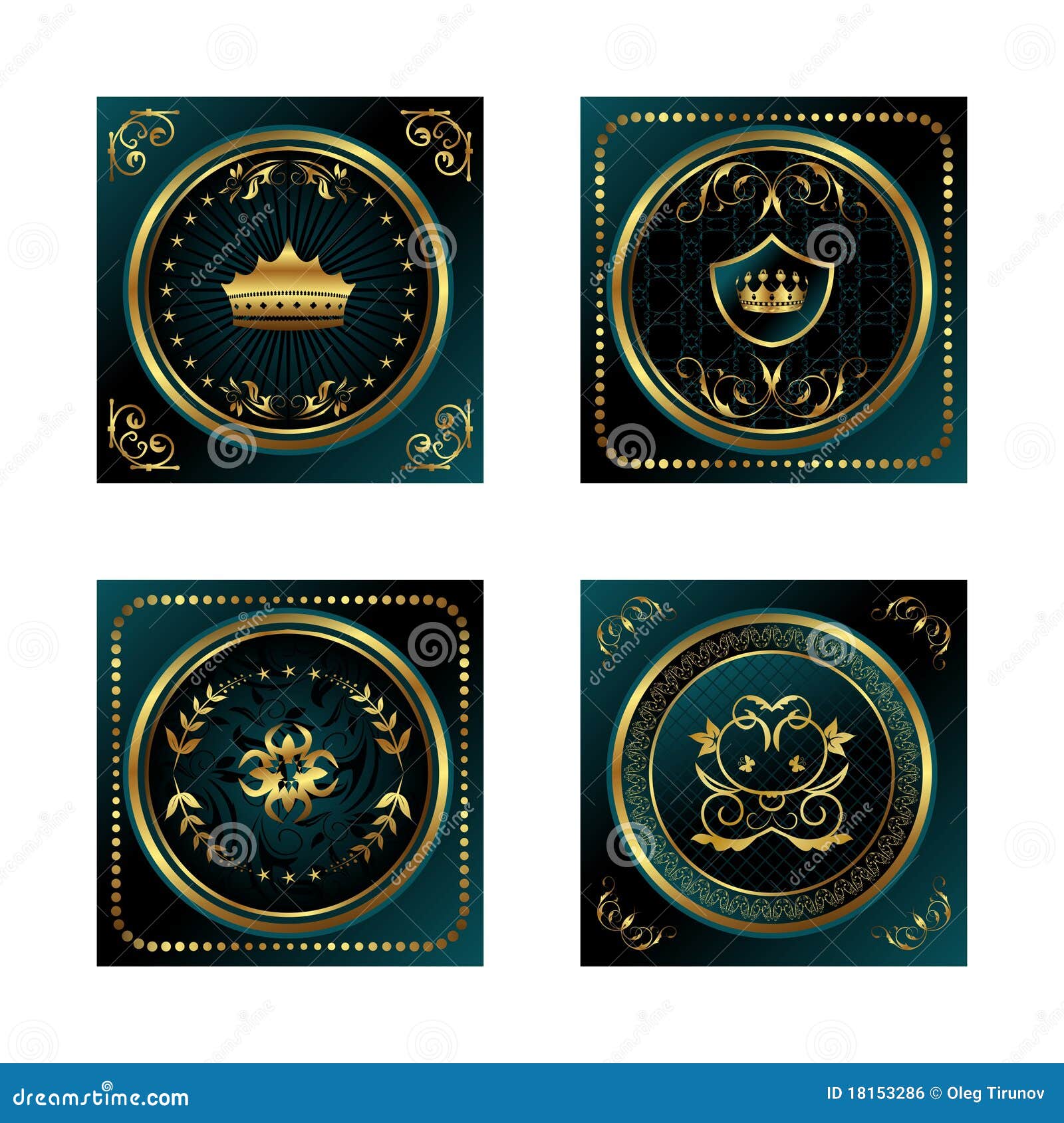 Gold Blue Labels Laurel Wreath Vector Stock Illustrations – 29 Gold ...
