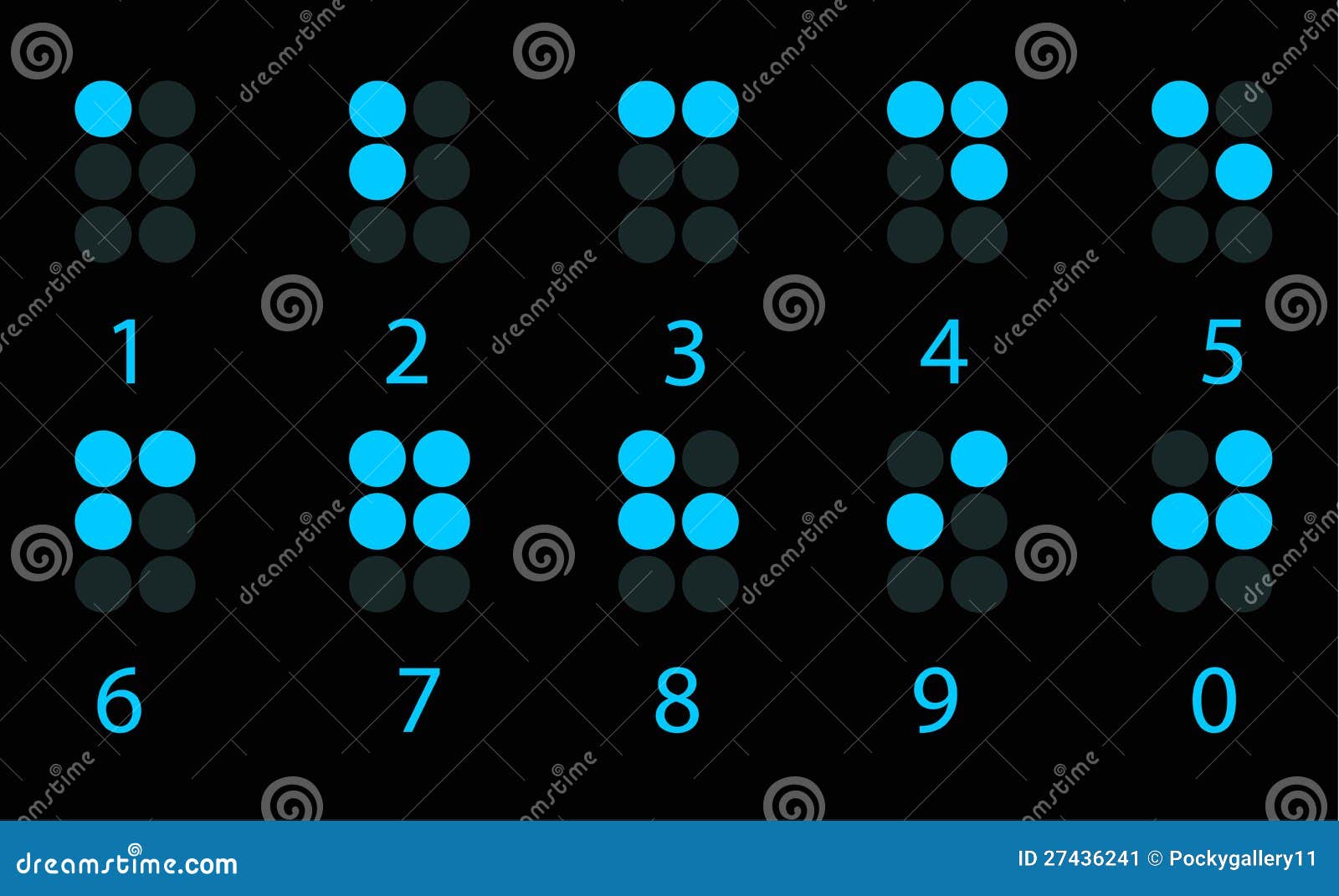 Braille Number And English Alphabet Vector Set. Alphabet For Disabled ...