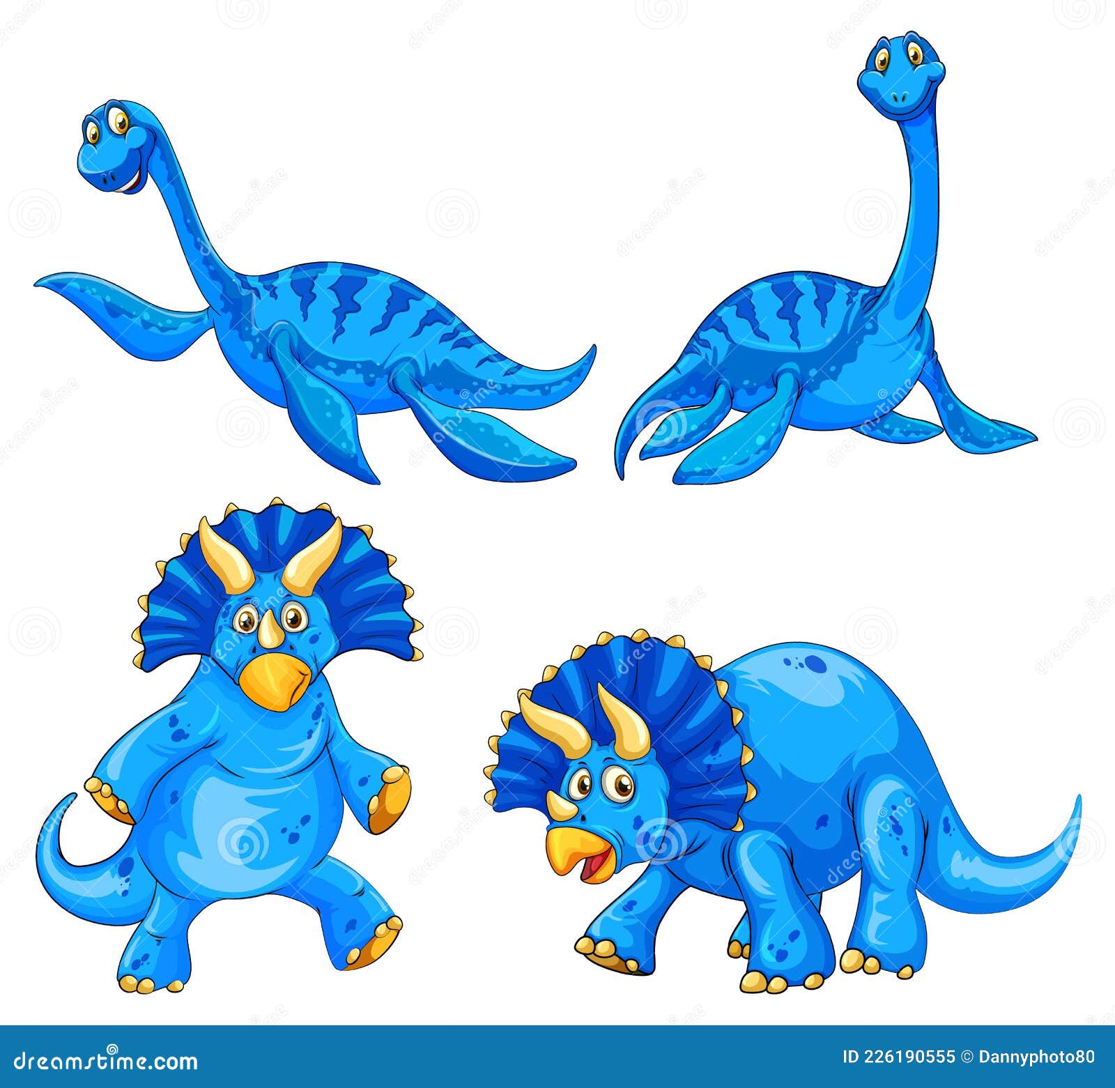 Blue Dinosaur Vector | CartoonDealer.com #55266439