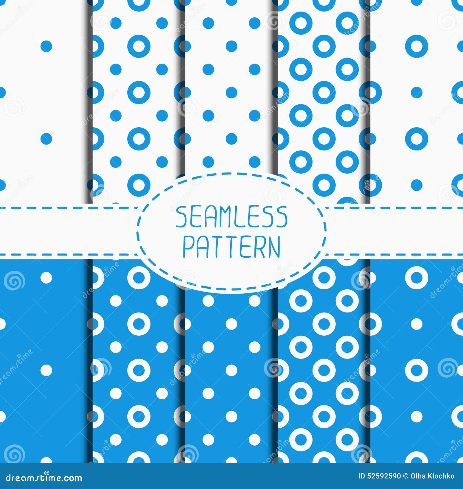 Seamless Tiling Dot Pattern Collection Stock Illustrations – 645 ...