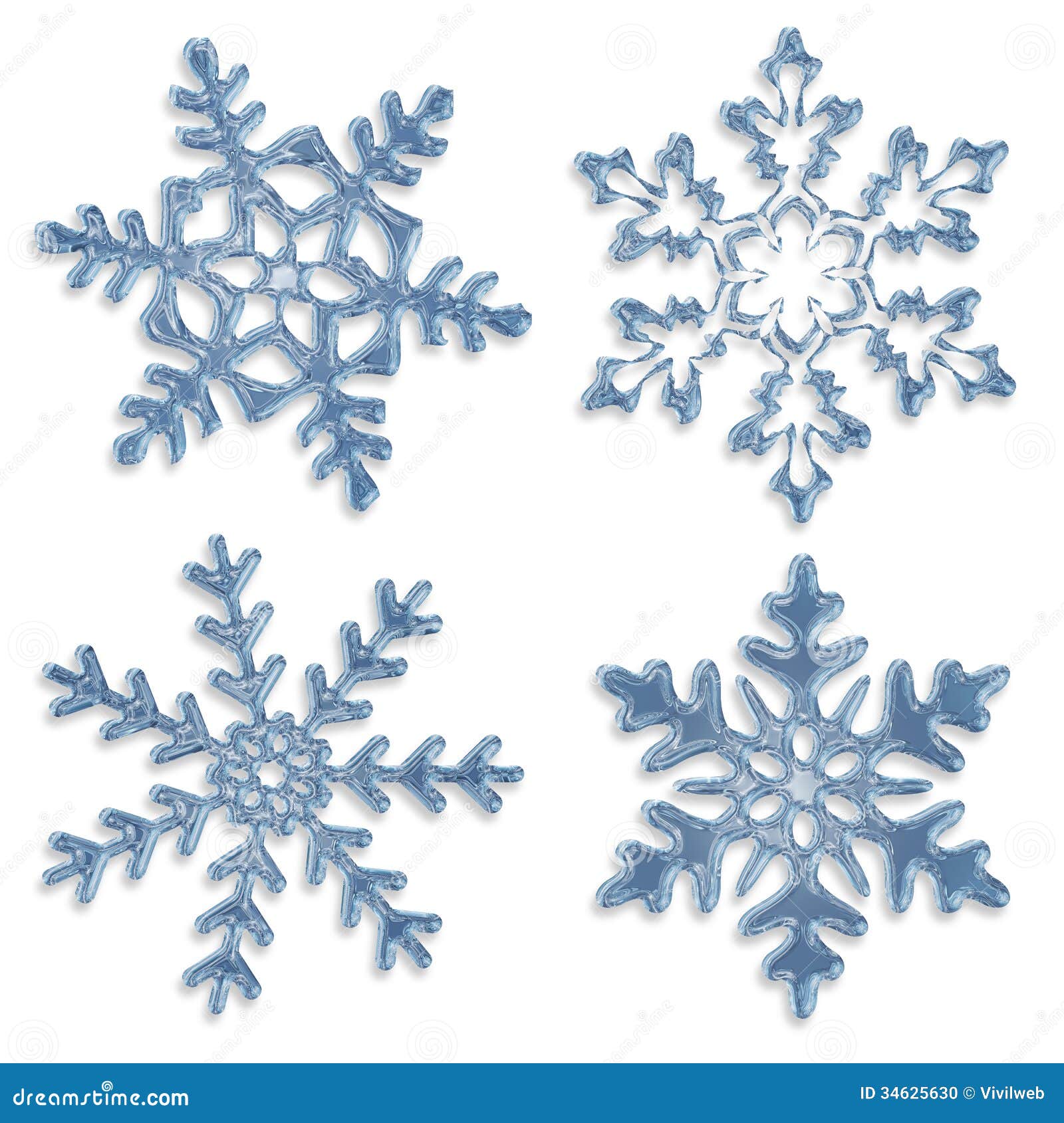 Blue Icy Snowflake Set Stock Illustrations – 1,500 Blue Icy Snowflake ...