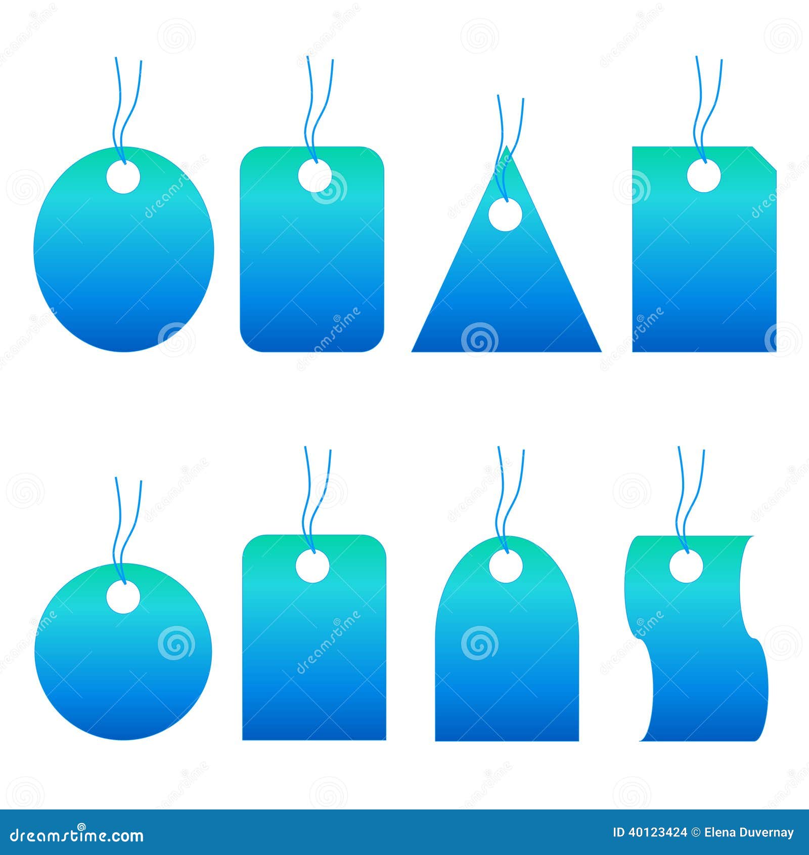 Set of blue labels stock illustration. Illustration of white - 40123424