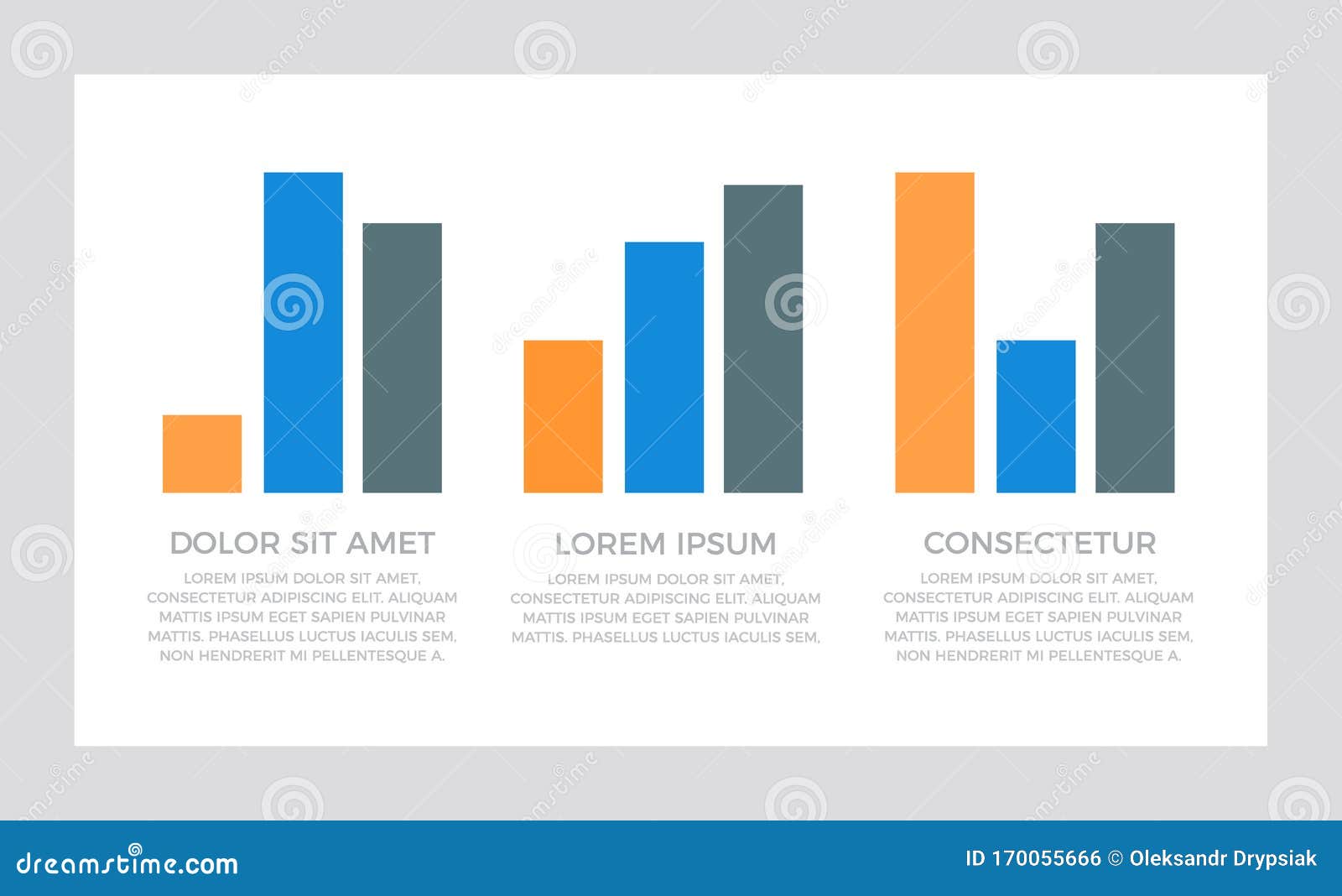 Set of Blue and Orange, Black Elements for Infographic Presentation ...