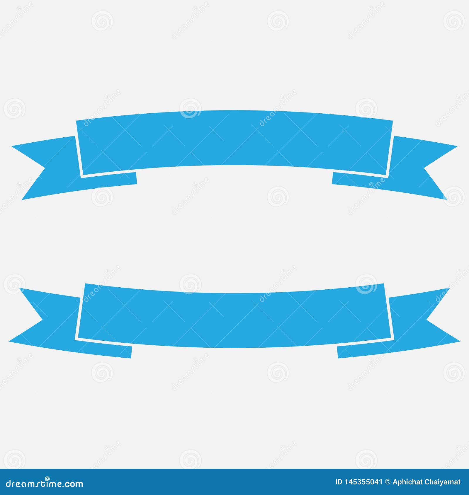 Set of Blue Ribbon Banner Icon Stock Vector - Illustration of design ...