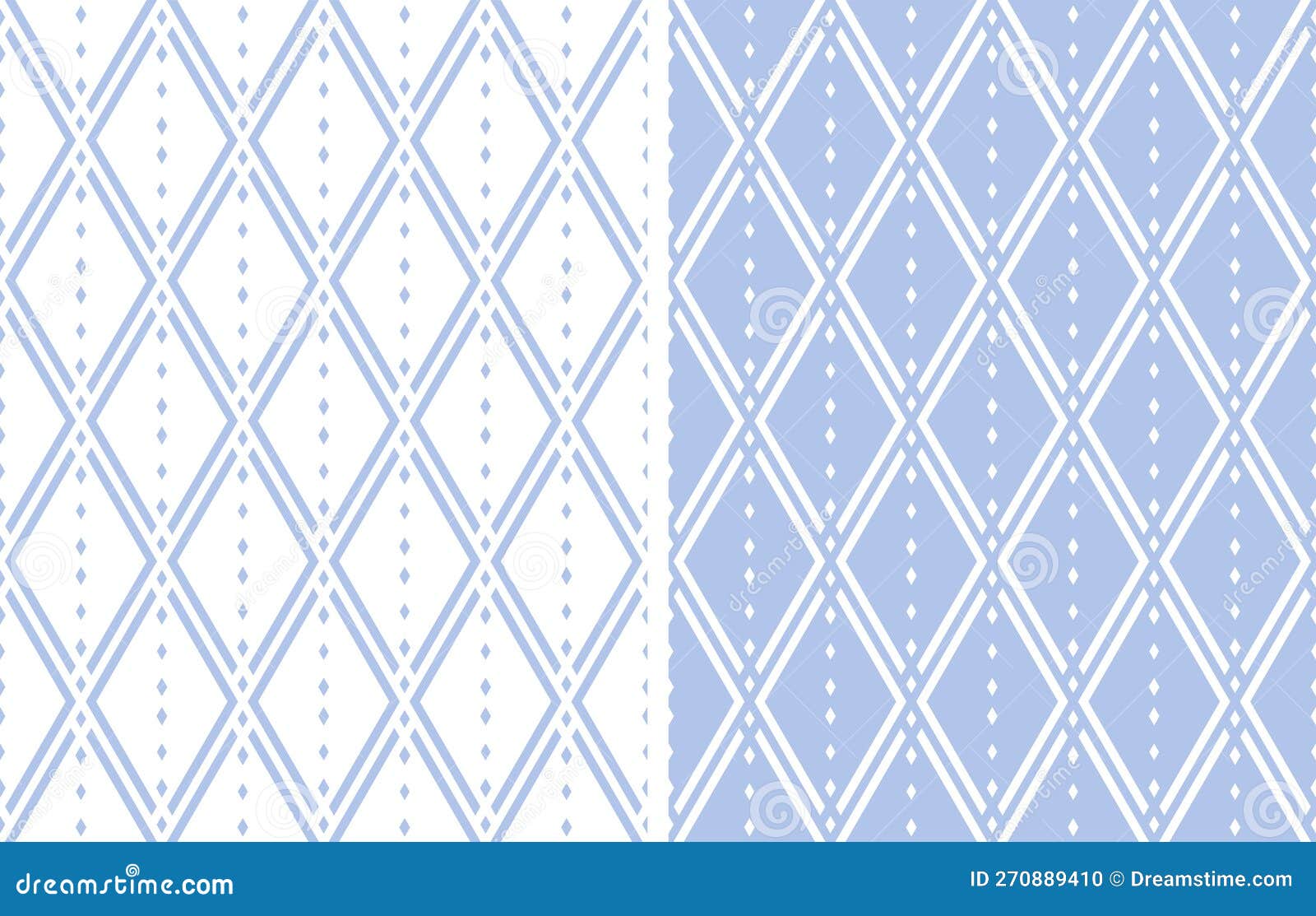 Set of Blue Seamless Geometric Diamonds Patterns Stock Vector ...