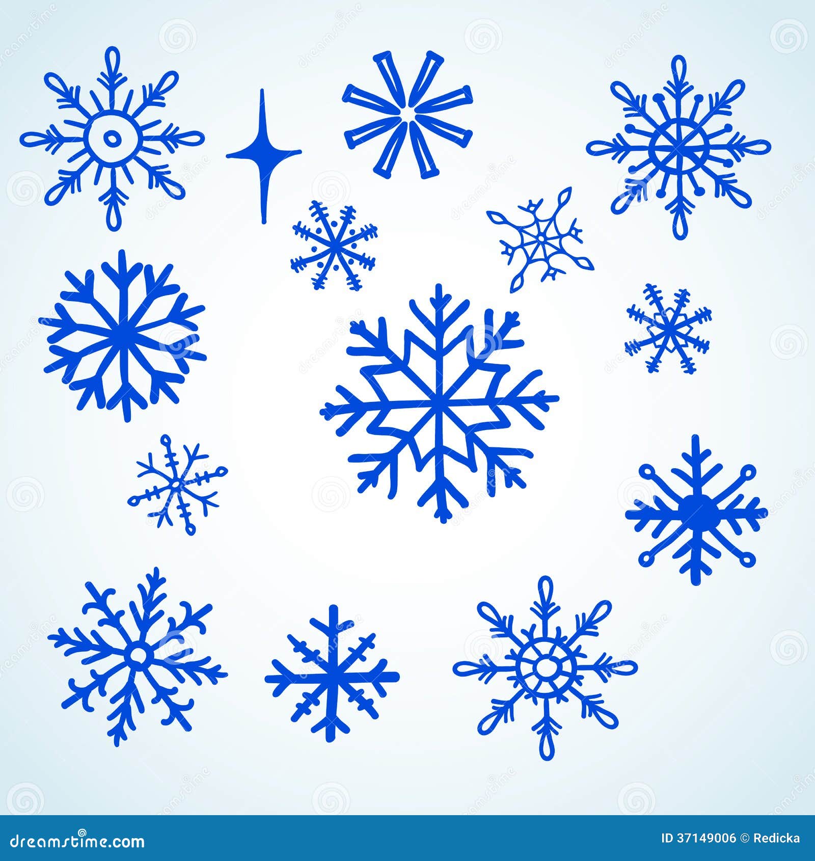 Snowflake Doodle Vector