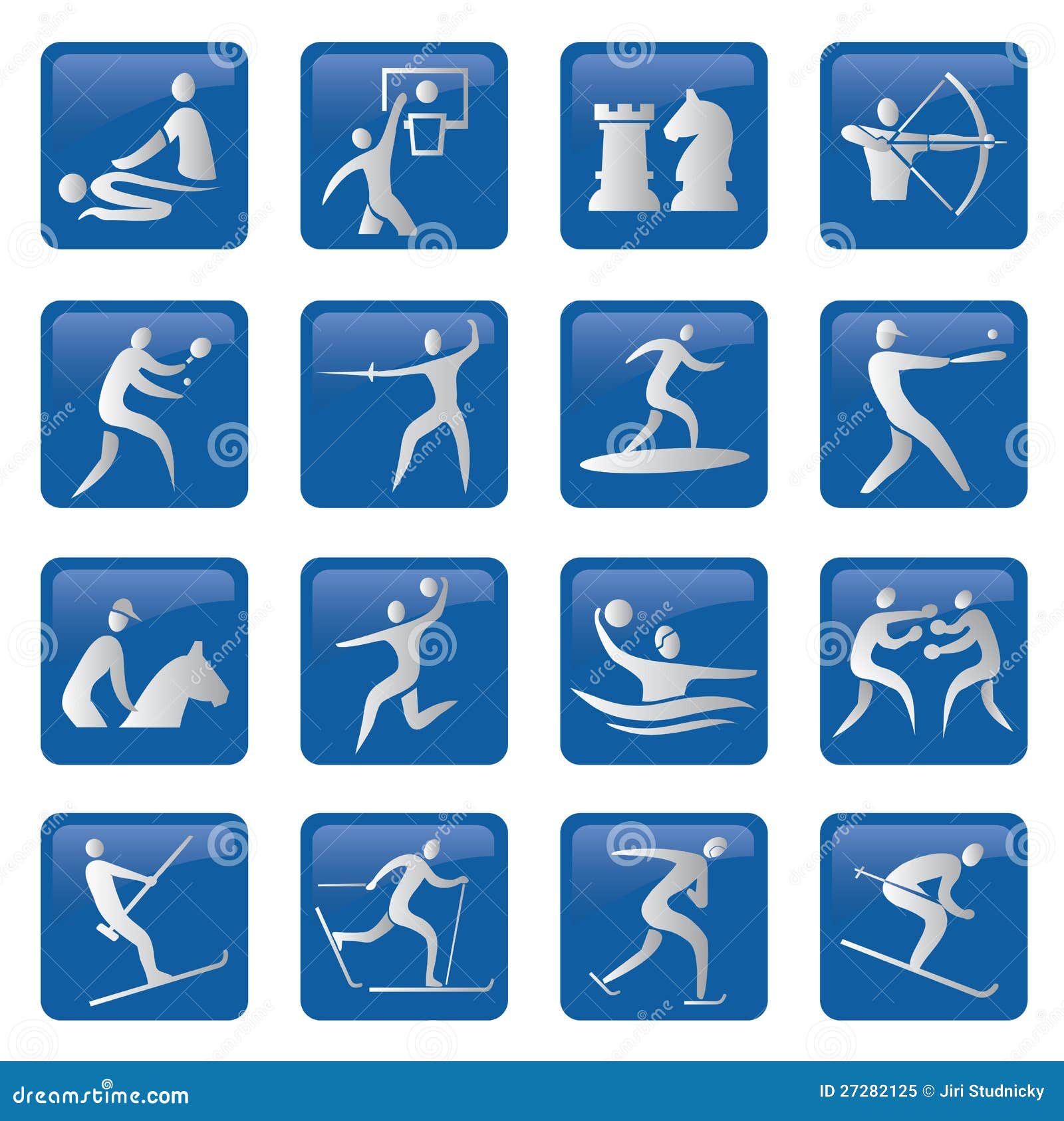 Set of blue sport icons stock vector. Illustration of lift - 27282125