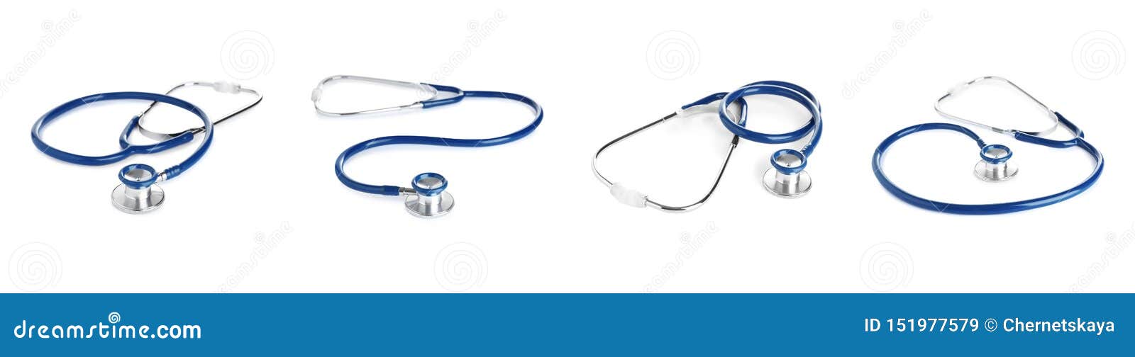 Blue Stethoscopes And Electrocardiography Chart Close Up Image Stock ...