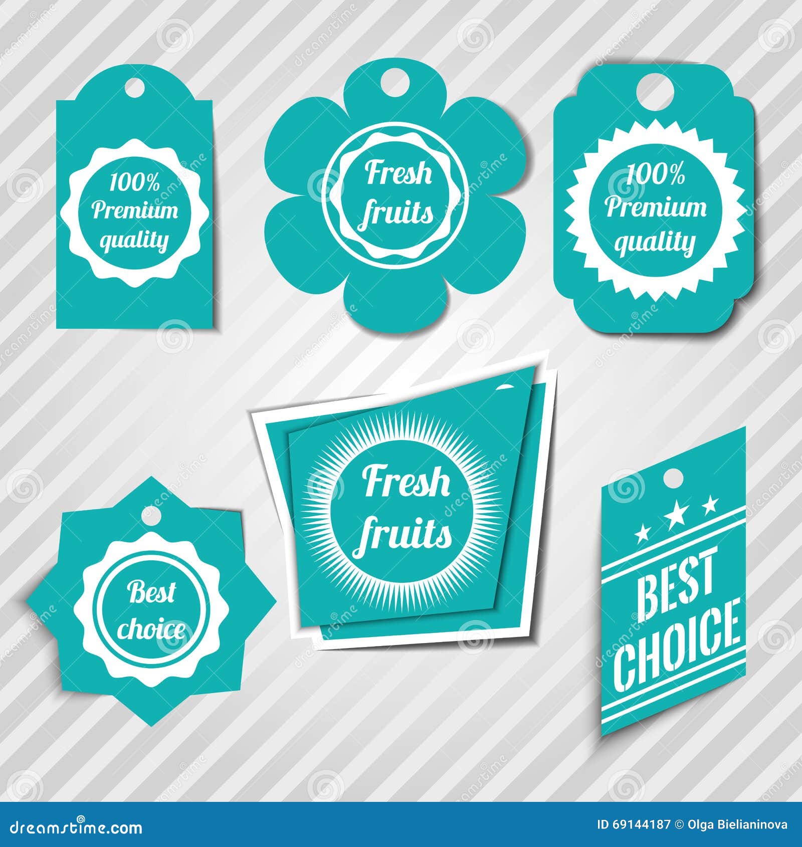 Set of blue tags. stock vector. Illustration of commerce - 69144187