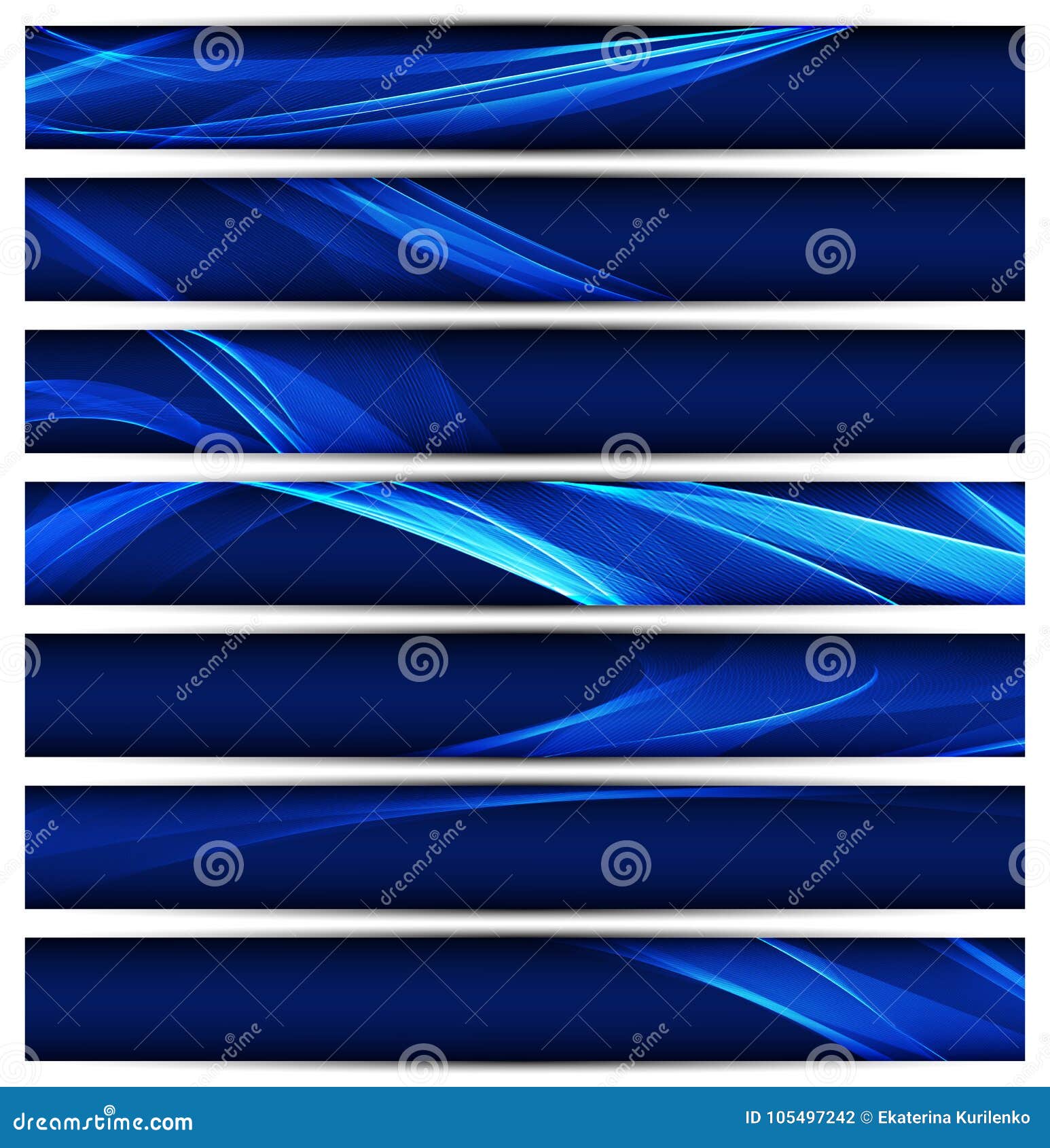 Banners Template with Wavy Background Stock Vector - Illustration of ...