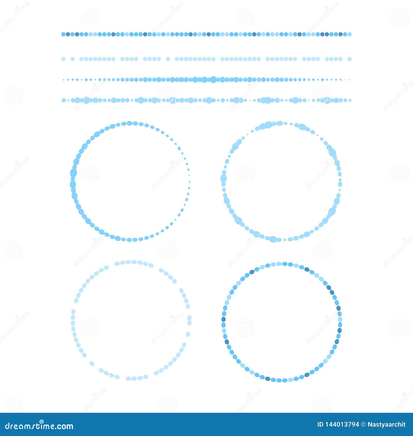 Round Blue Borders And Frames